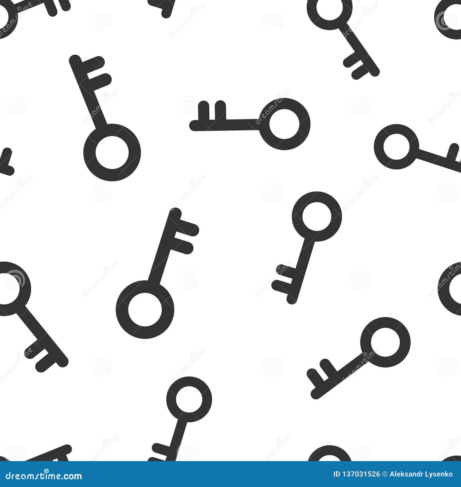 Key Icon Seamless Pattern Background. Access Login Vector Illustration ...