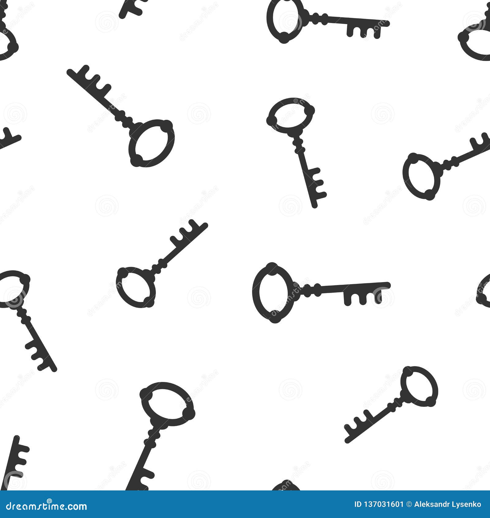 Key Icon Seamless Pattern Background. Access Login Vector Illustration ...