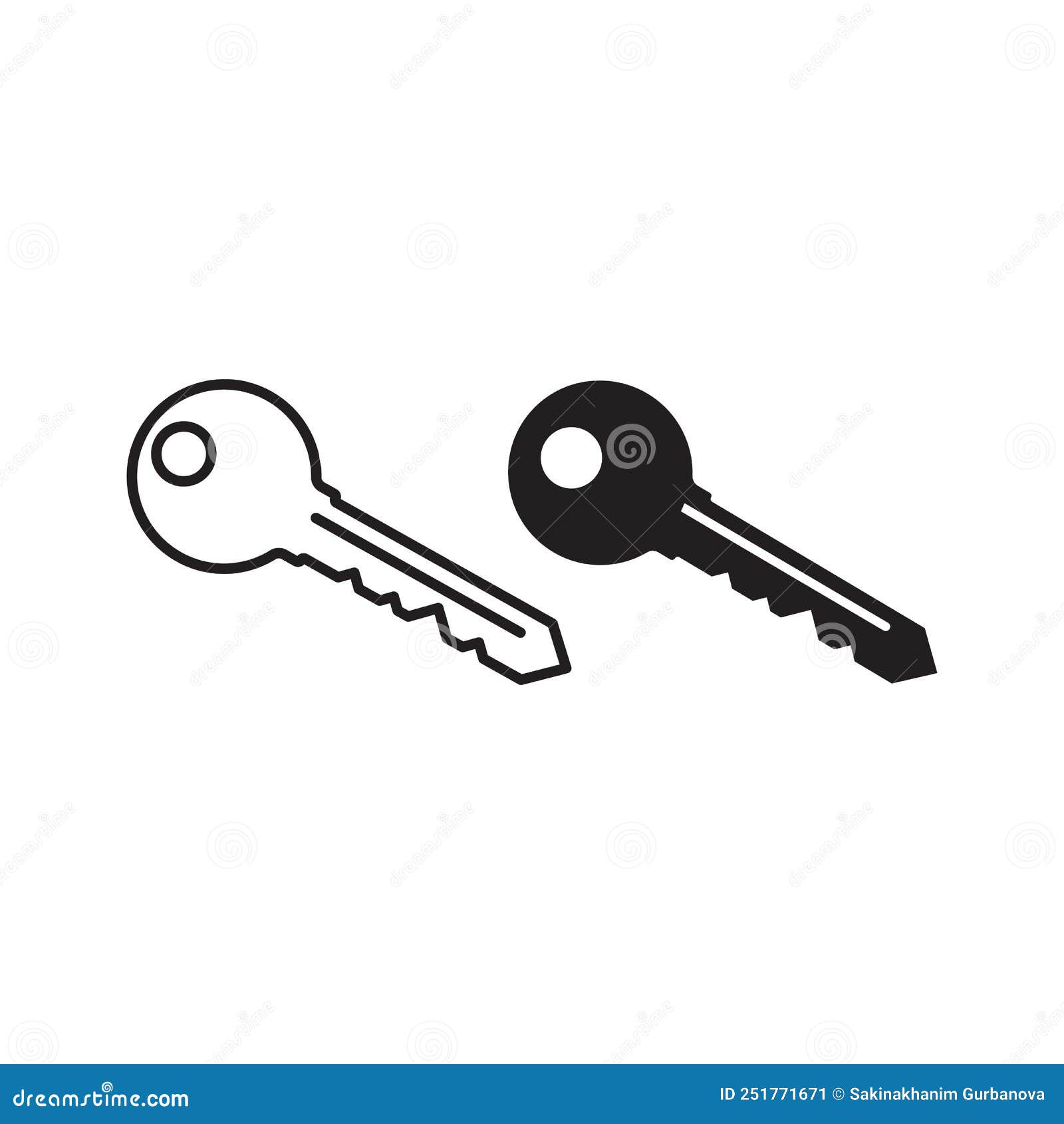 Key icon set. Key icon stock vector. Illustration of symbol - 251771671