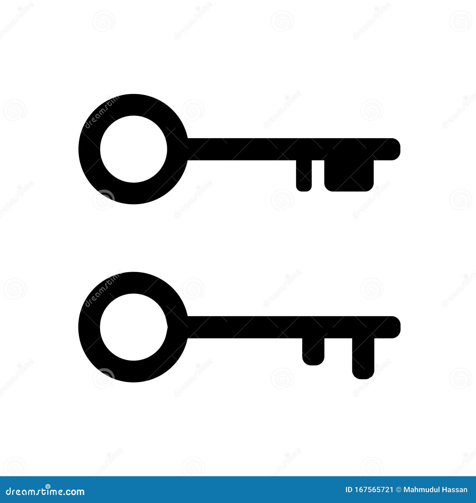 Key Icon Set Vector Sign in White Background Stock Vector ...