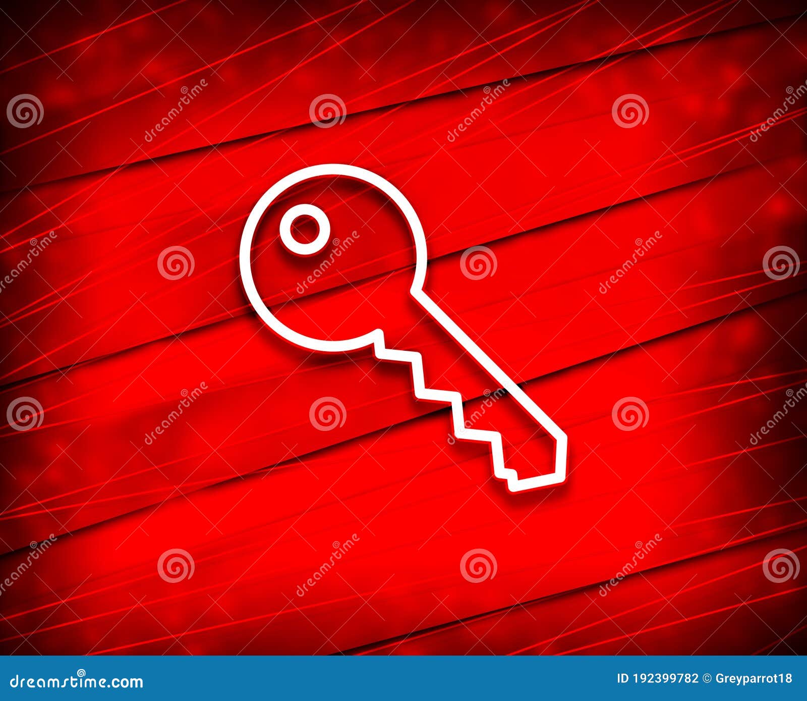 Key Icon Shiny Line Red Background Illustration Stock Illustration ...