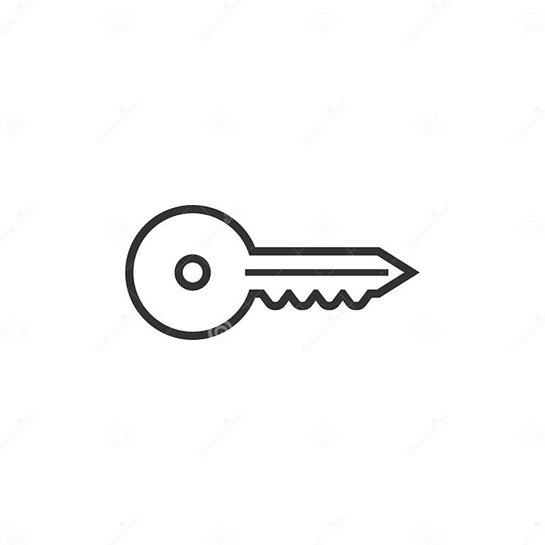 Key Icon Silhouette Design Template Stock Vector - Illustration of ...