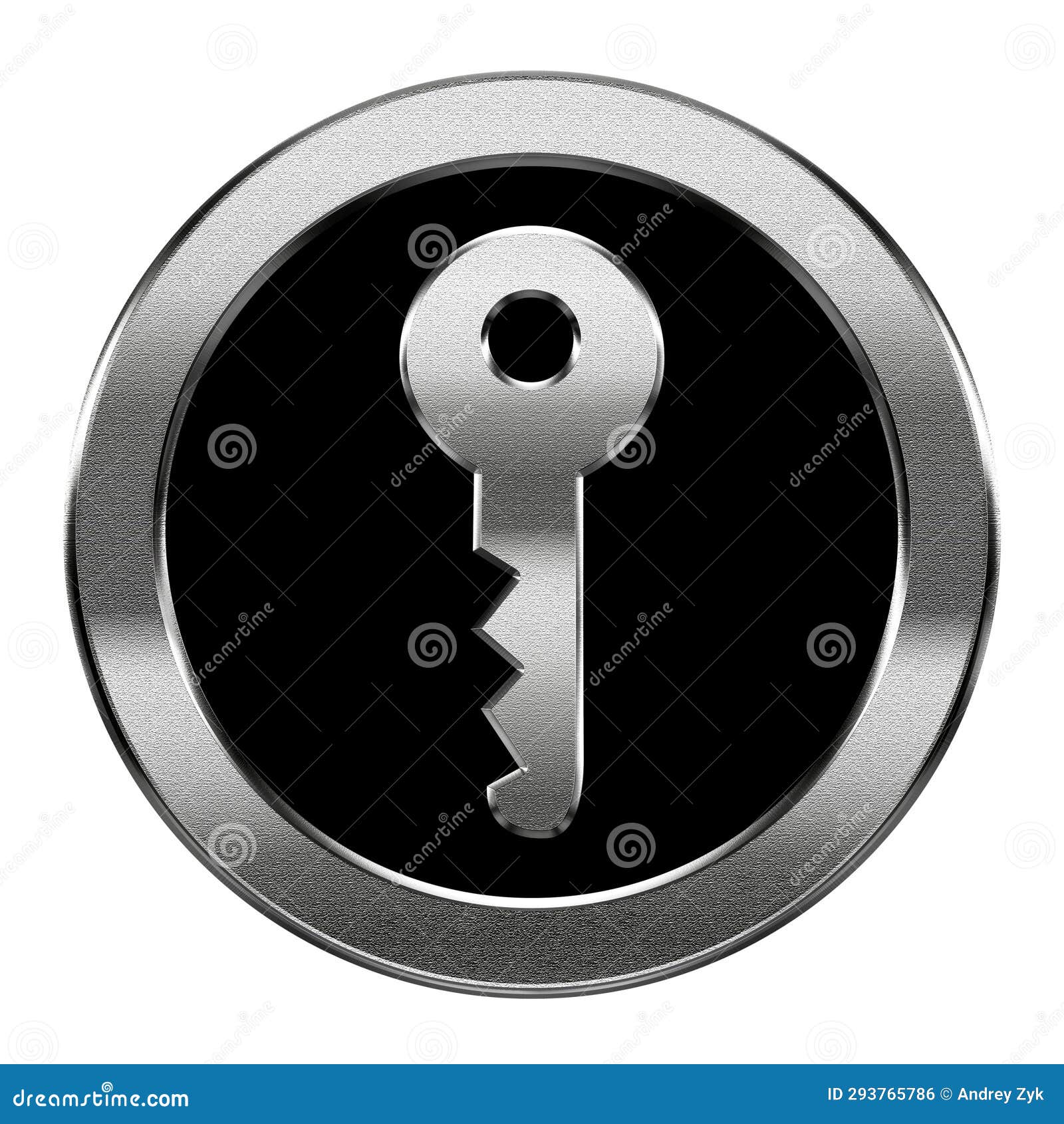 Key icon silver stock illustration. Illustration of sign - 293765786