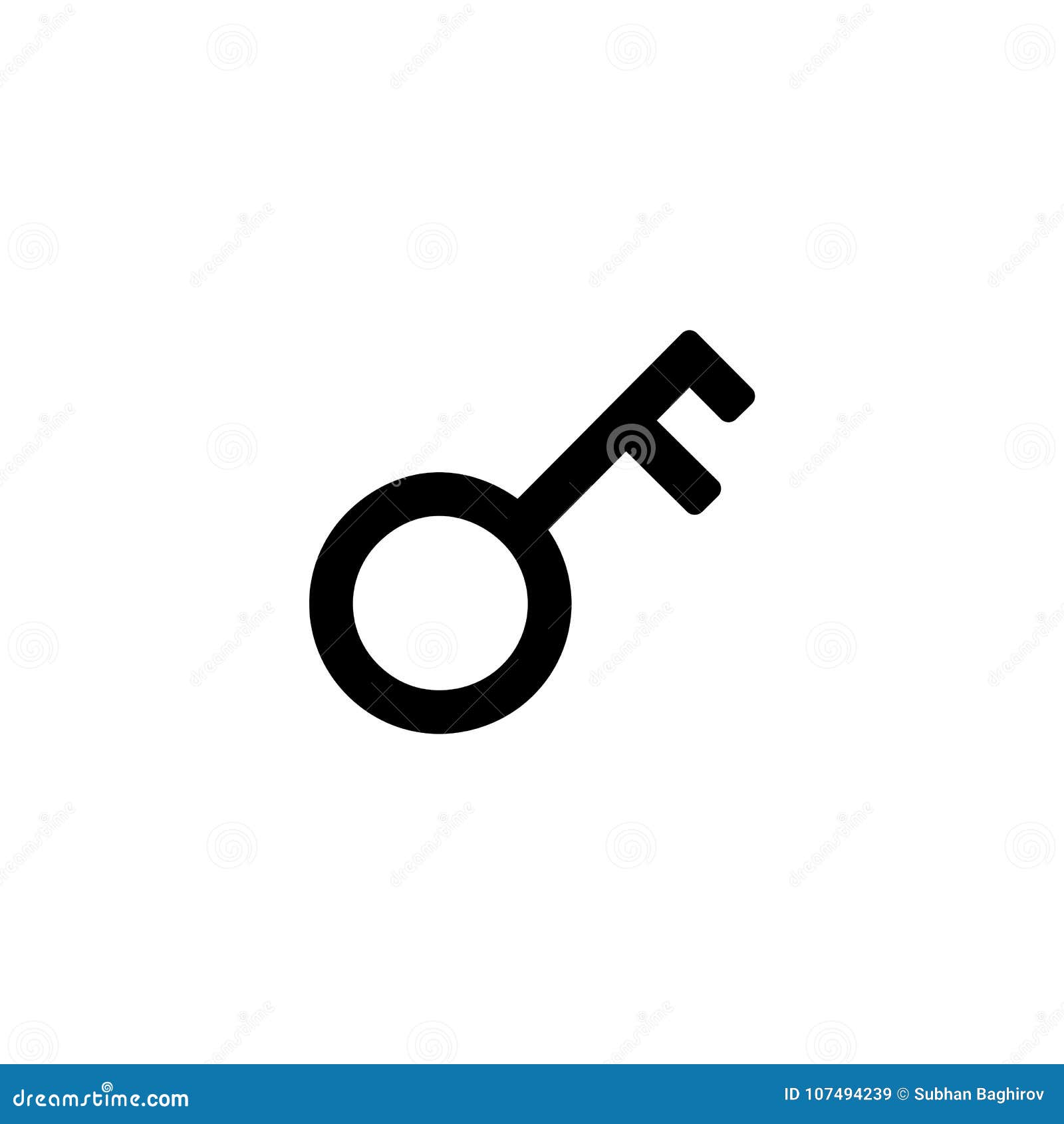 Key Icon for Simple Flat Style Ui Design Stock Vector - Illustration of ...