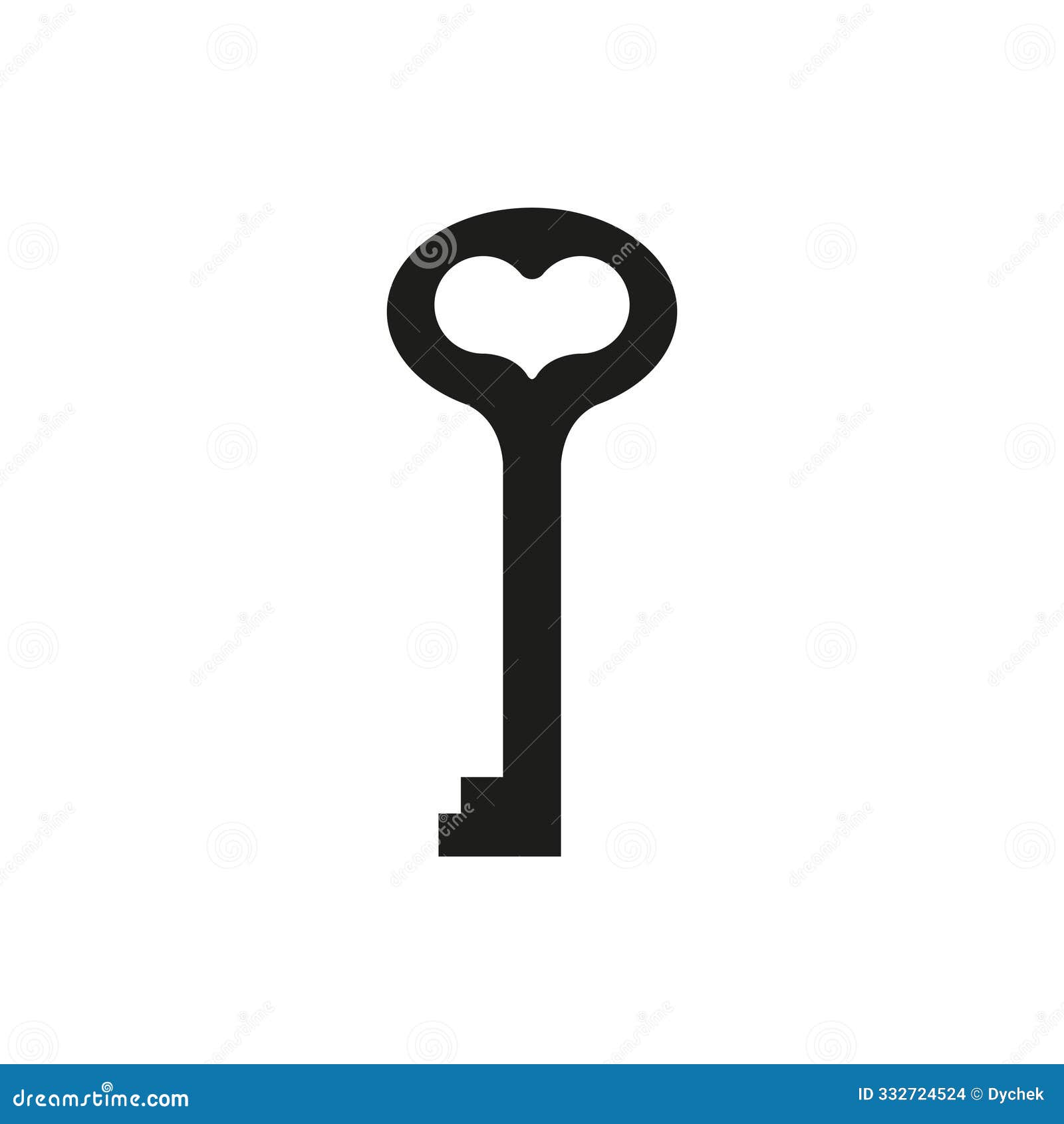 The Key. the Icon. a Simple Flat Vector Illustration on a White ...