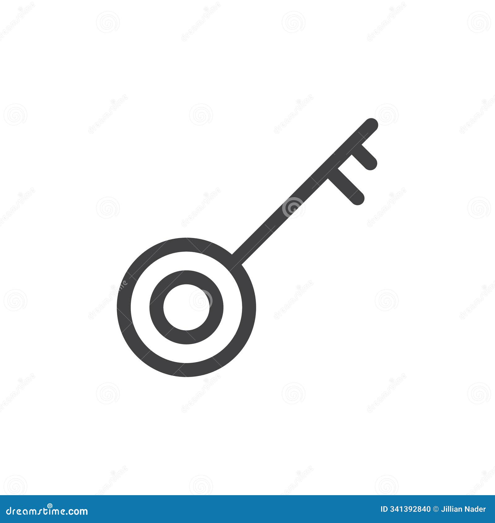 Key Icon Simple Outline Vector Logo Stock Vector - Illustration of ...
