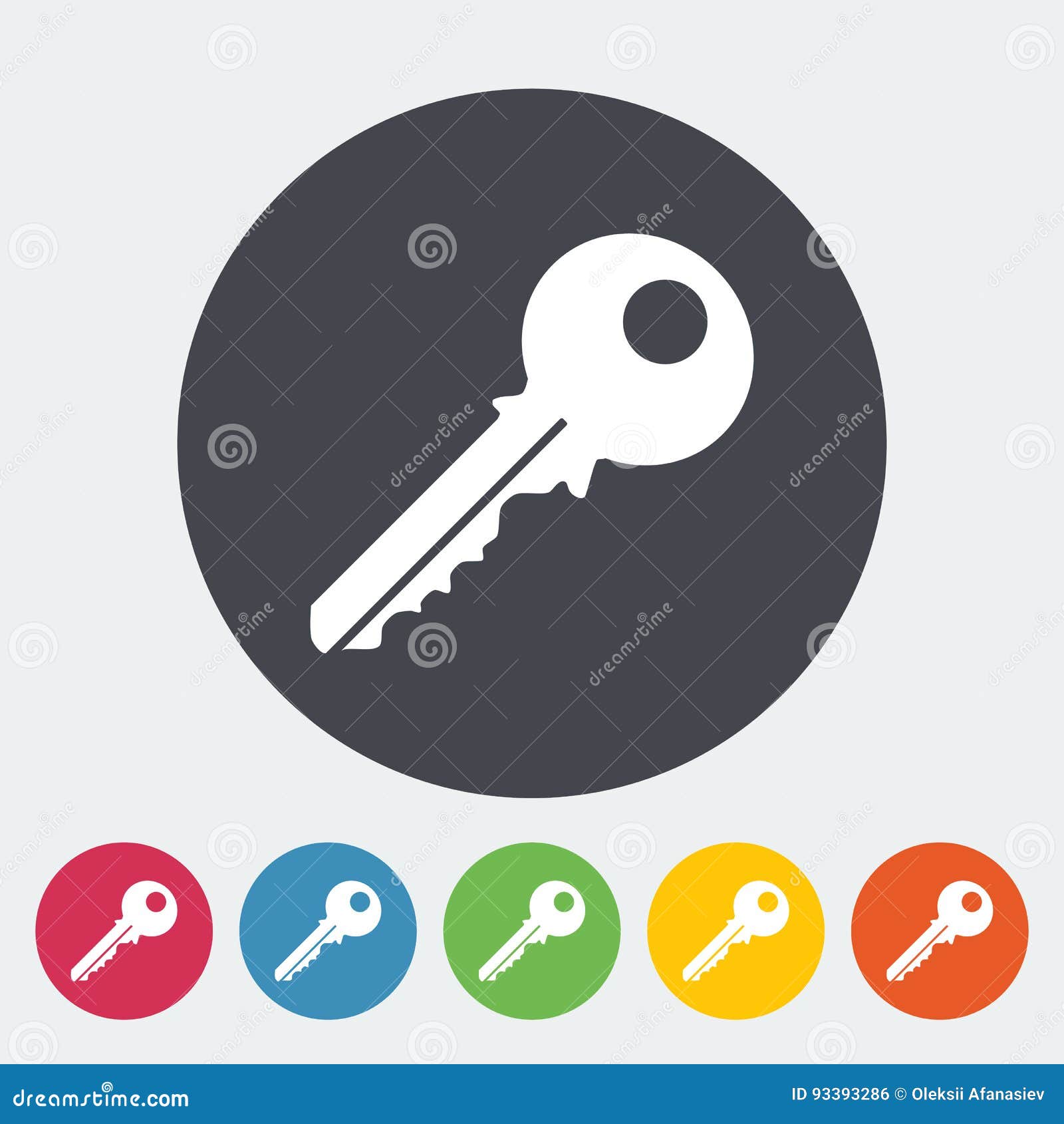 Key icon stock vector. Illustration of padlock, close - 93393286