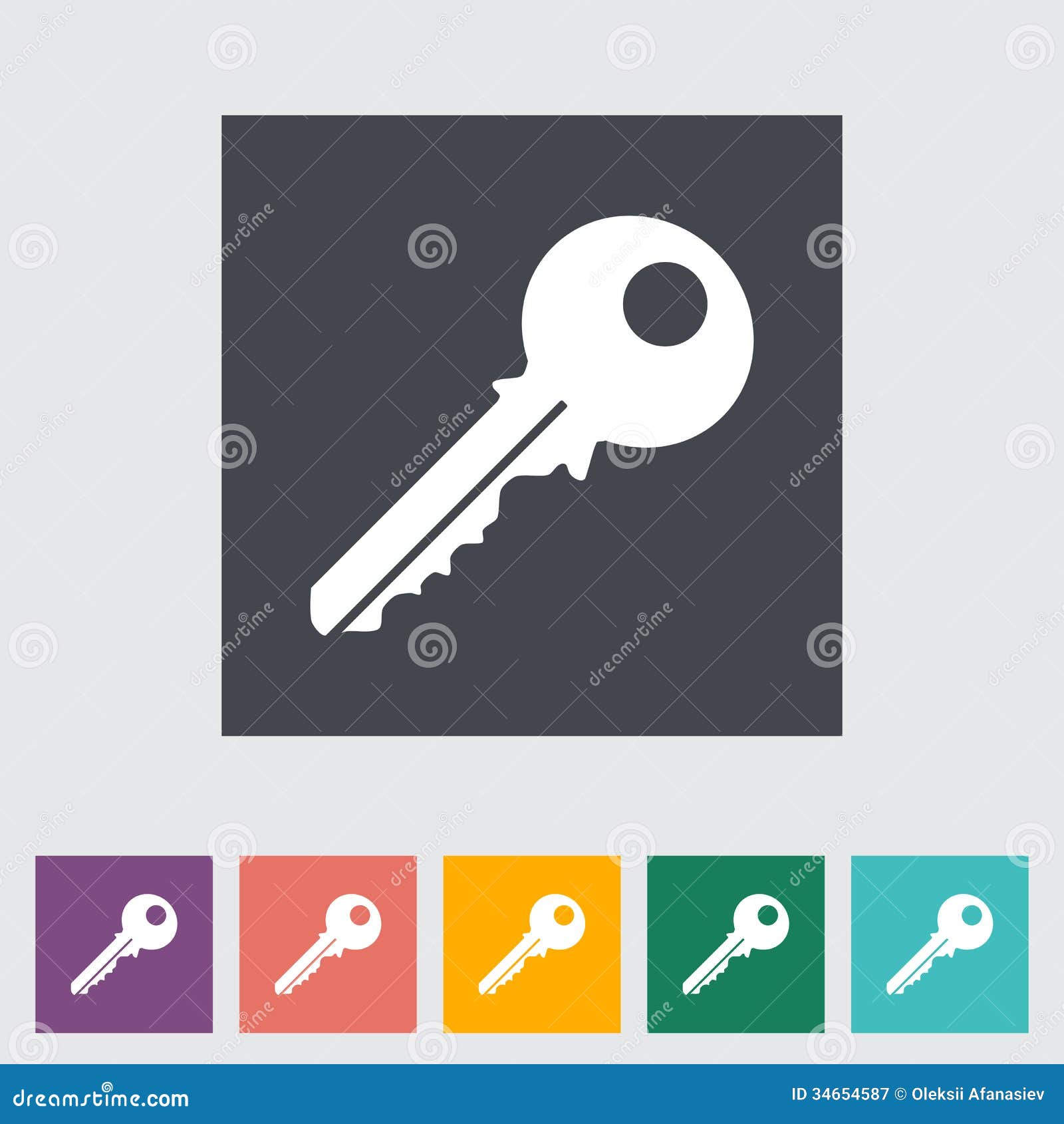 Key icon stock vector. Illustration of silhouette, regular - 34654587
