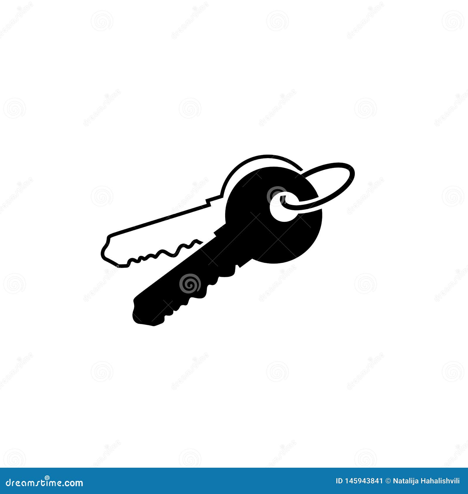 Key Icon Symbol on White Background Editable. Stock Vector ...