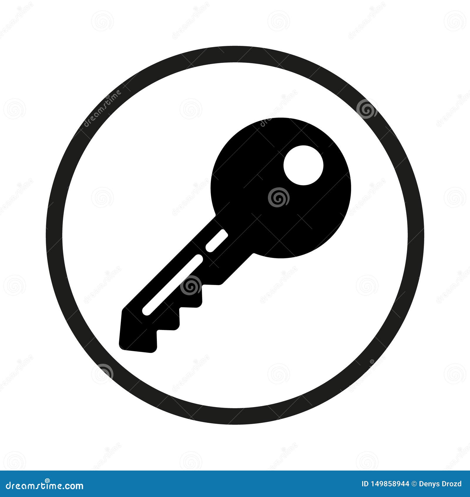 Key Icon. Key Vector Icon Illustration Stock Vector - Illustration of ...