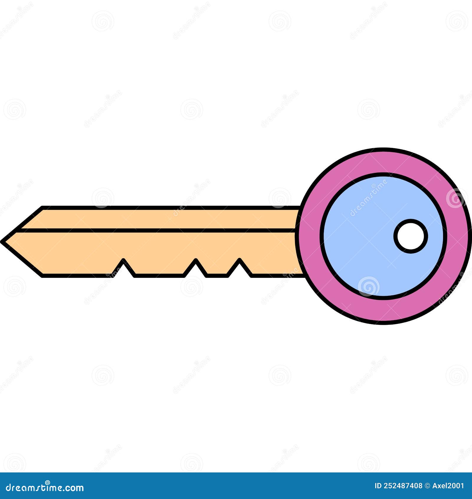 Key Icon Vector Simple Security Symbol Isolated Stock Illustration ...