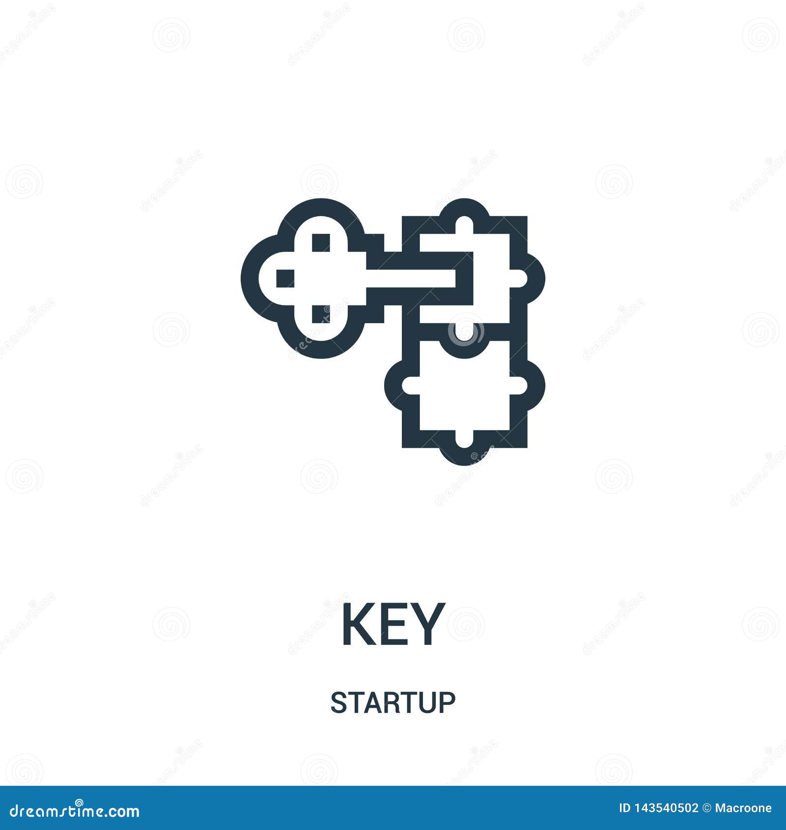 Key Icon Vector from Startup Collection. Thin Line Key Outline Icon ...