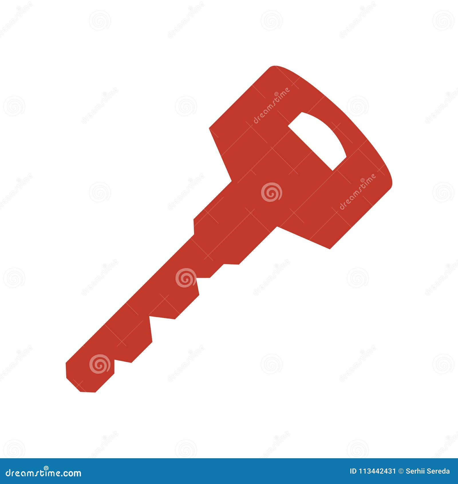 Key Icon on White Background. Stock Illustration - Illustration of ...