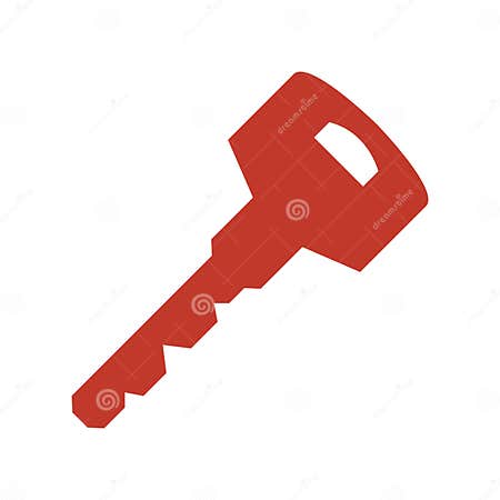 Key Icon on White Background. Stock Illustration - Illustration of ...