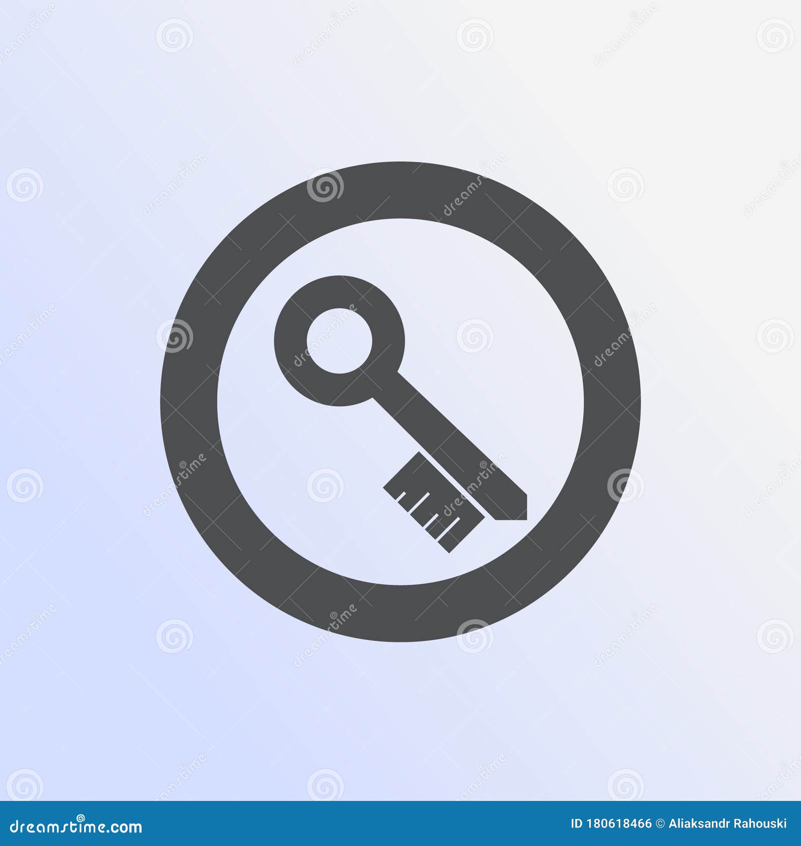 Key Icon on White Background. Vector Illustration Stock Vector ...