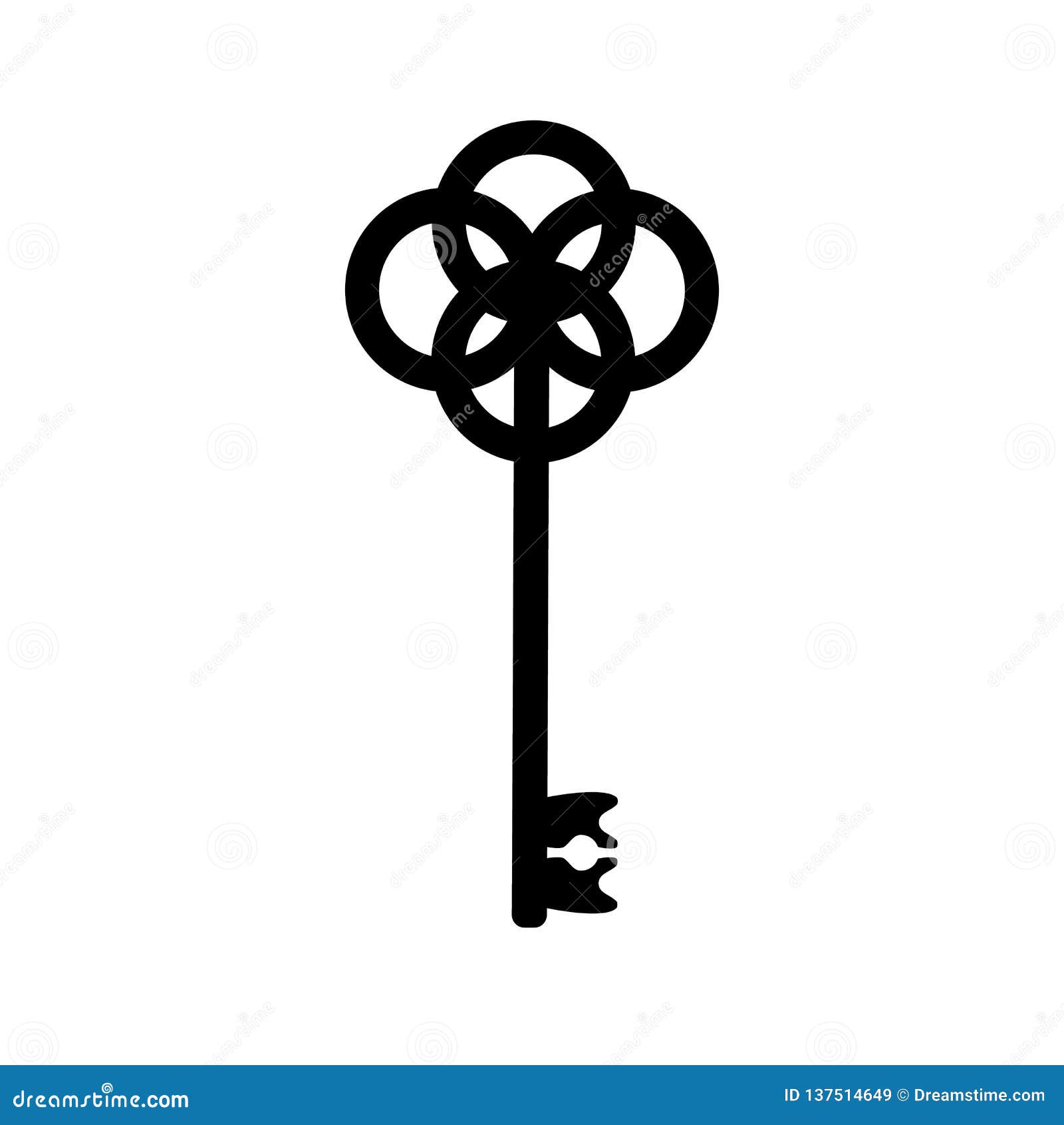 Key Icon on White Background. Vector Illustration Stock Vector ...