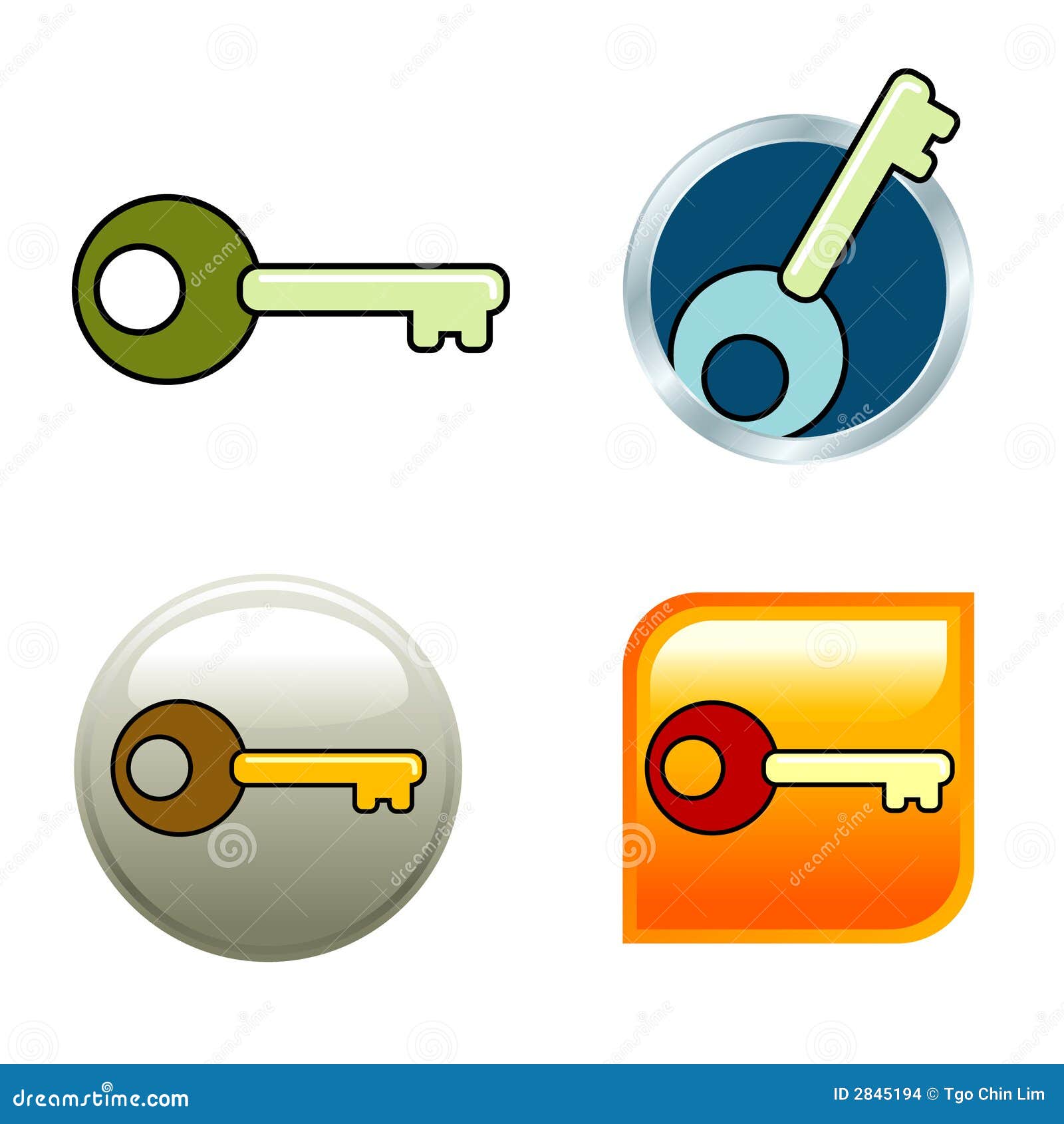 Key Icons stock vector. Illustration of internet, button - 2845194