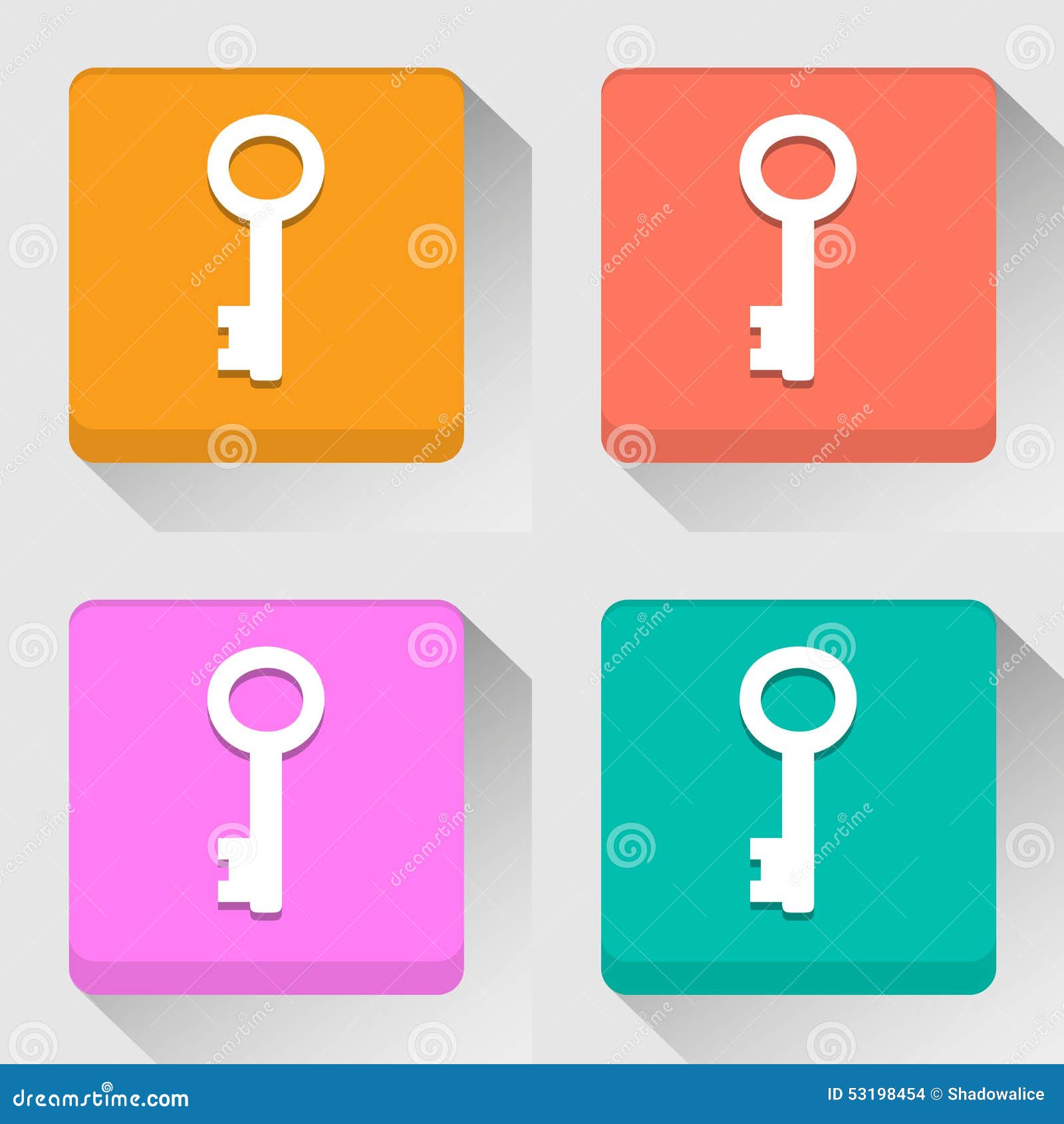 Key Icons Great for Any Use. Vector EPS10 Stock Illustration ...