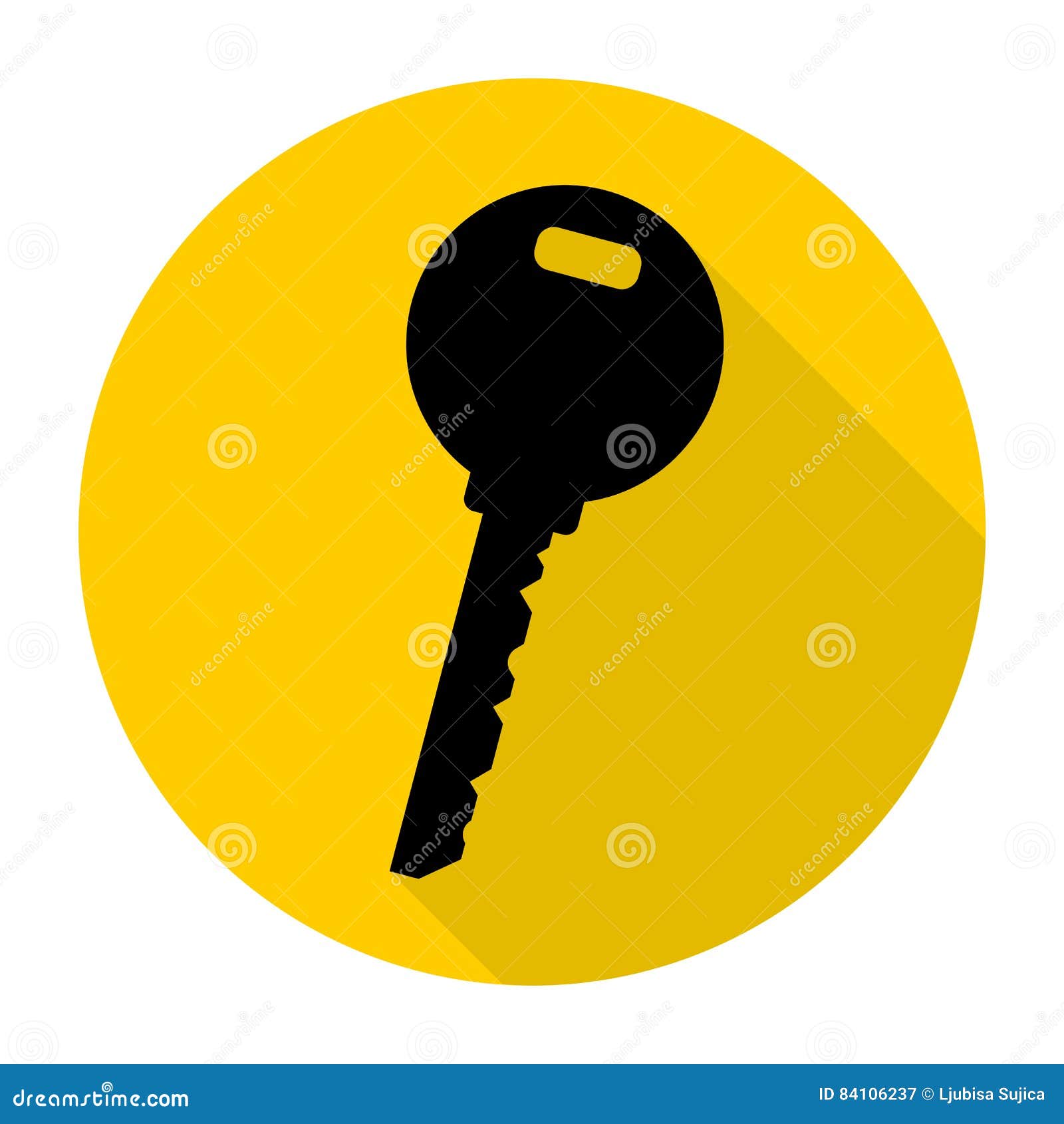 Key icos with long shadow stock vector. Illustration of property - 84106237