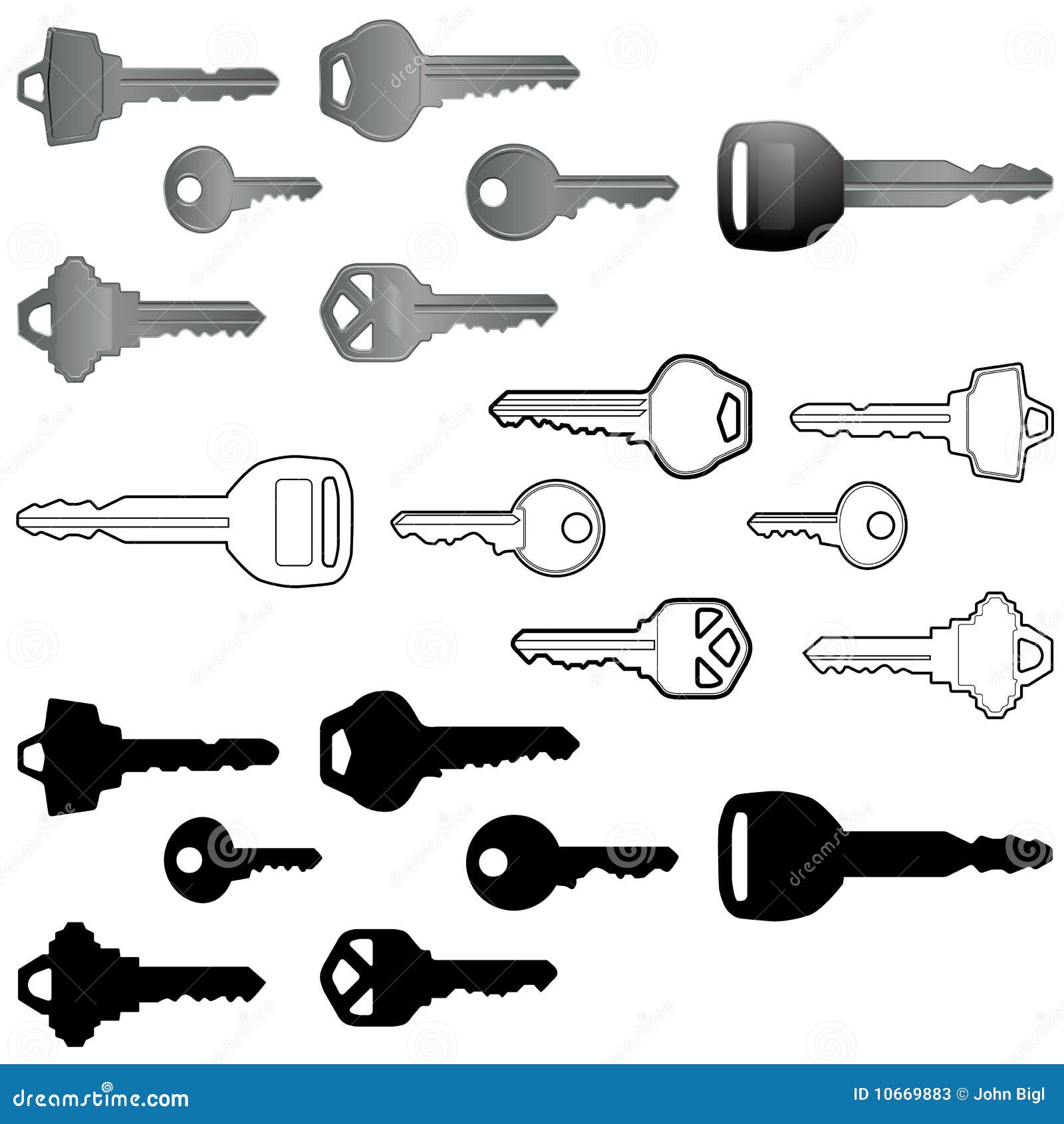 Key illustrations stock vector. Illustration of line - 10669883