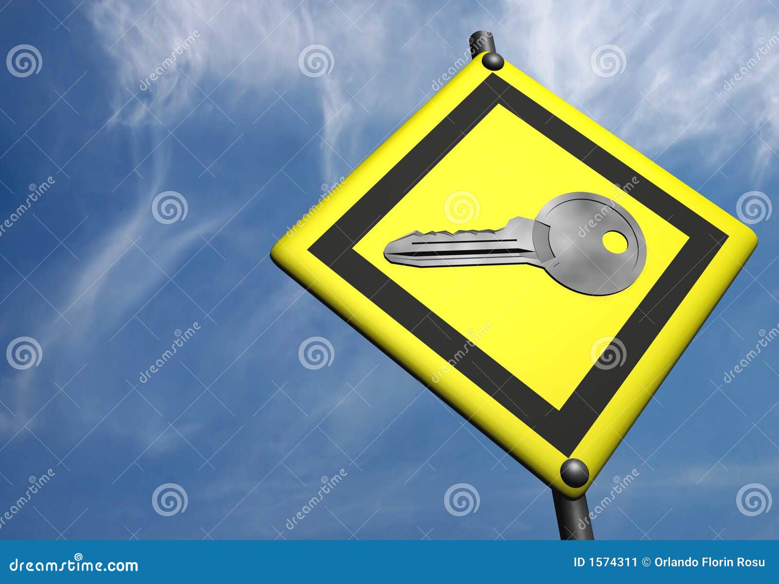 Key on indicator stock illustration. Illustration of home - 1574311