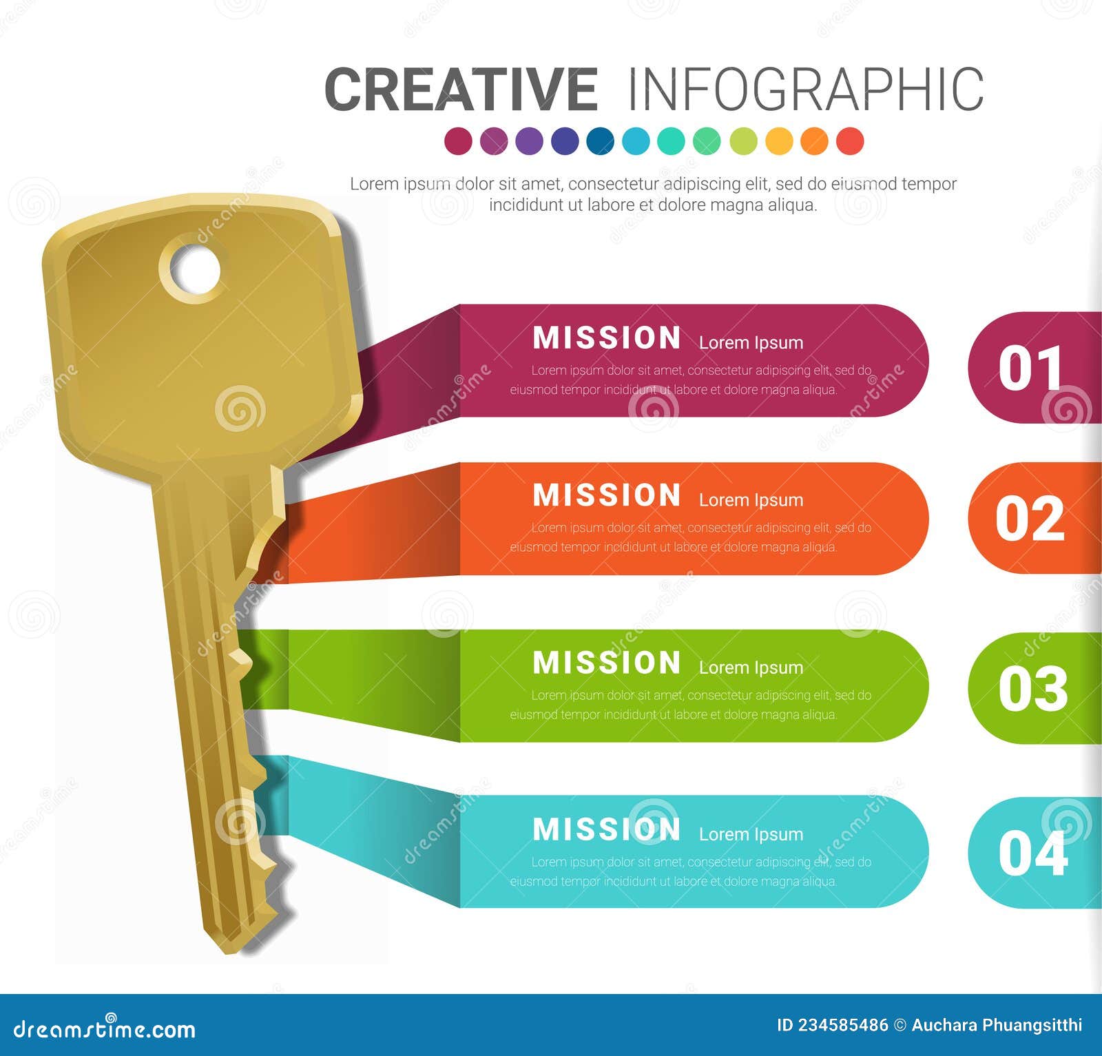 Key Infographics Design for Presentation Business Stock Vector ...