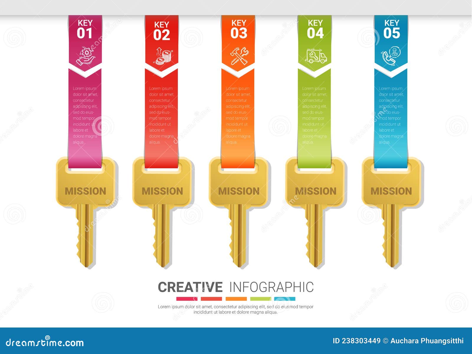 Key Infographics Design for Presentation Business Stock Vector ...
