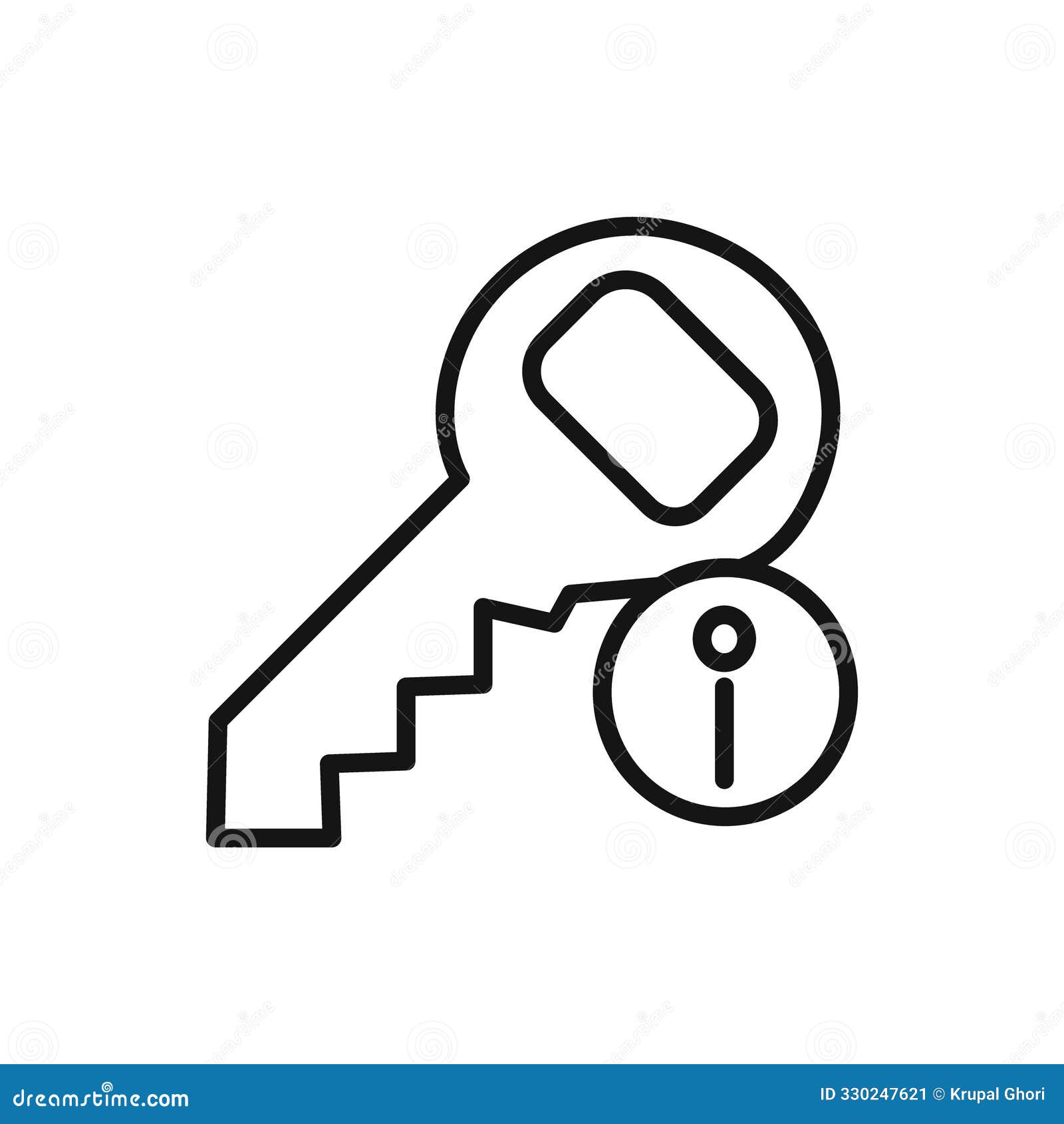 Key Information Icon Linear Graphics Set Vector Stock Illustration ...