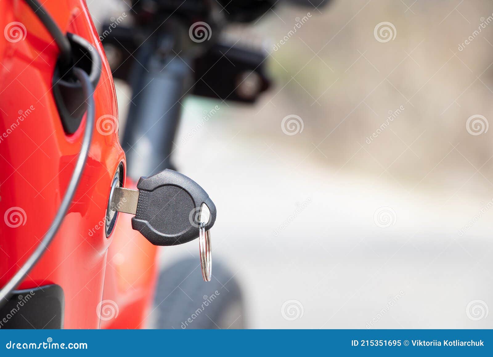 The Key is Inserted into the Keyhole on the Frame of the E-bike ...