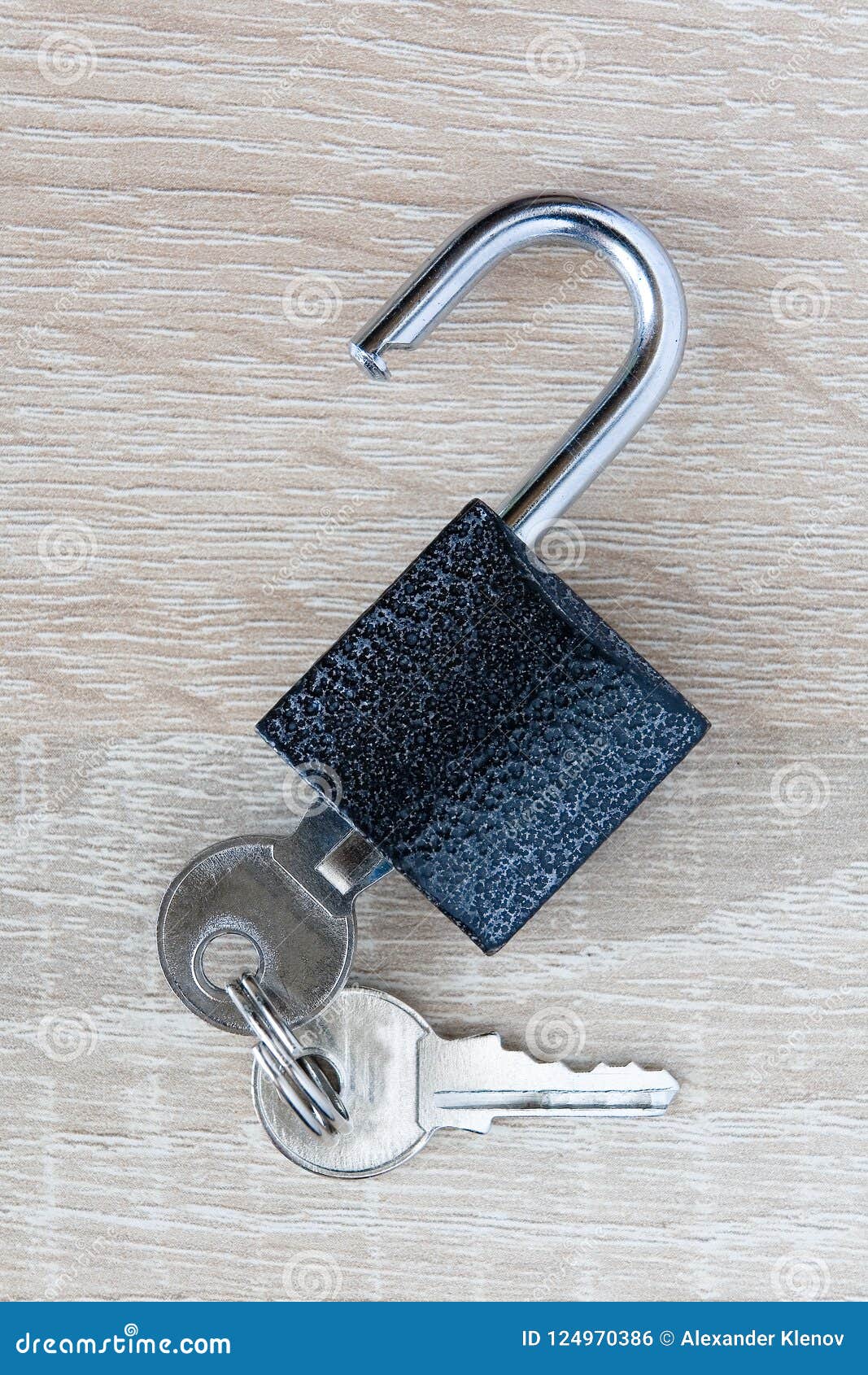 The Key is Inserted in the Padlock. Stock Photo - Image of macro, clef ...