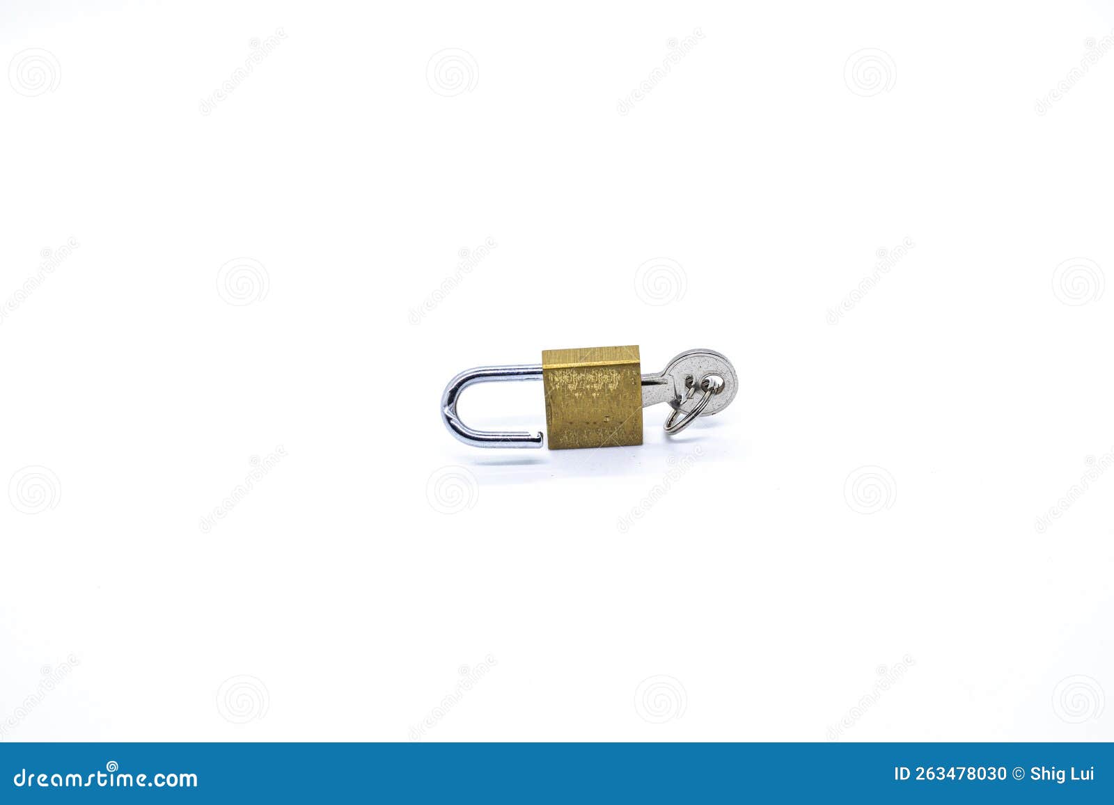 Key Inside Padlock on White Background Stock Photo - Image of metal ...