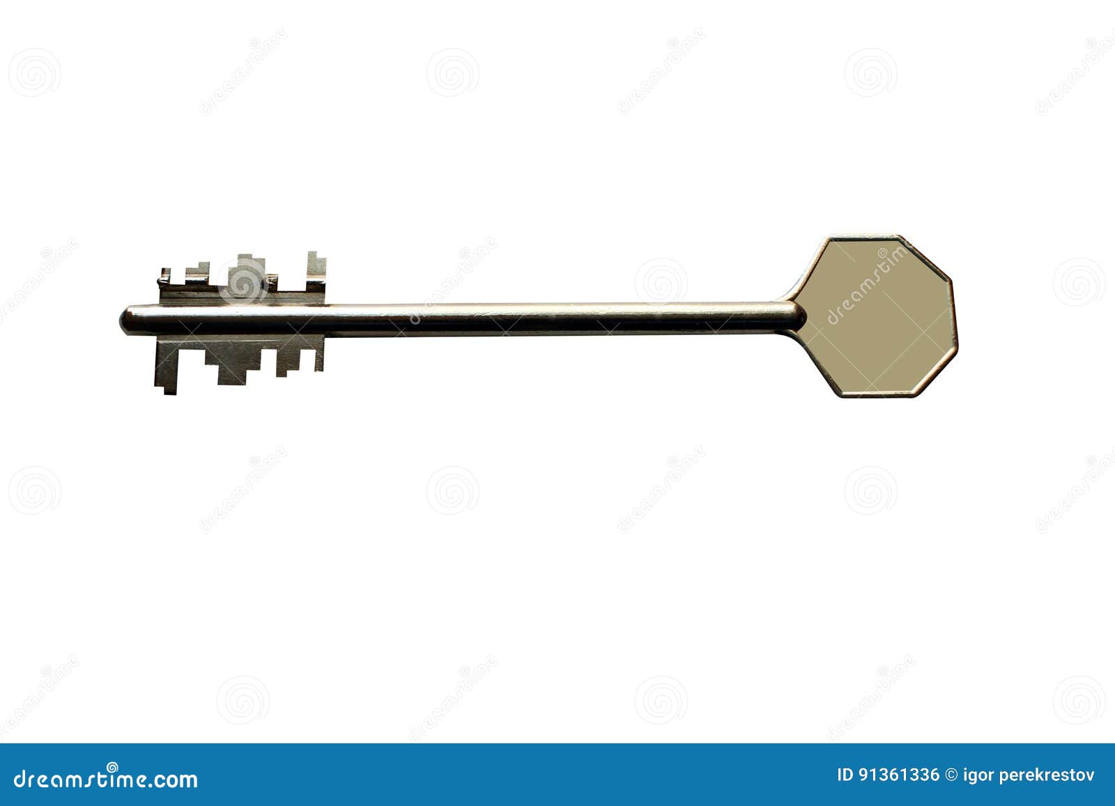 Key. Isolated on White Background, Open Door Lock Stock Photo - Image ...