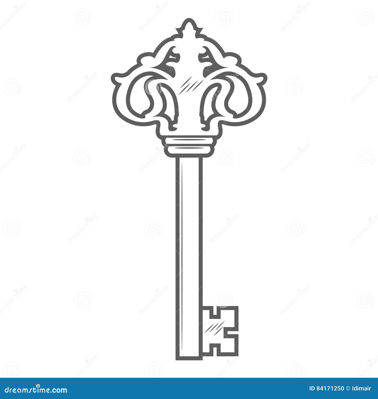 Key Isolated on White Background Vector Stock Vector - Illustration of ...