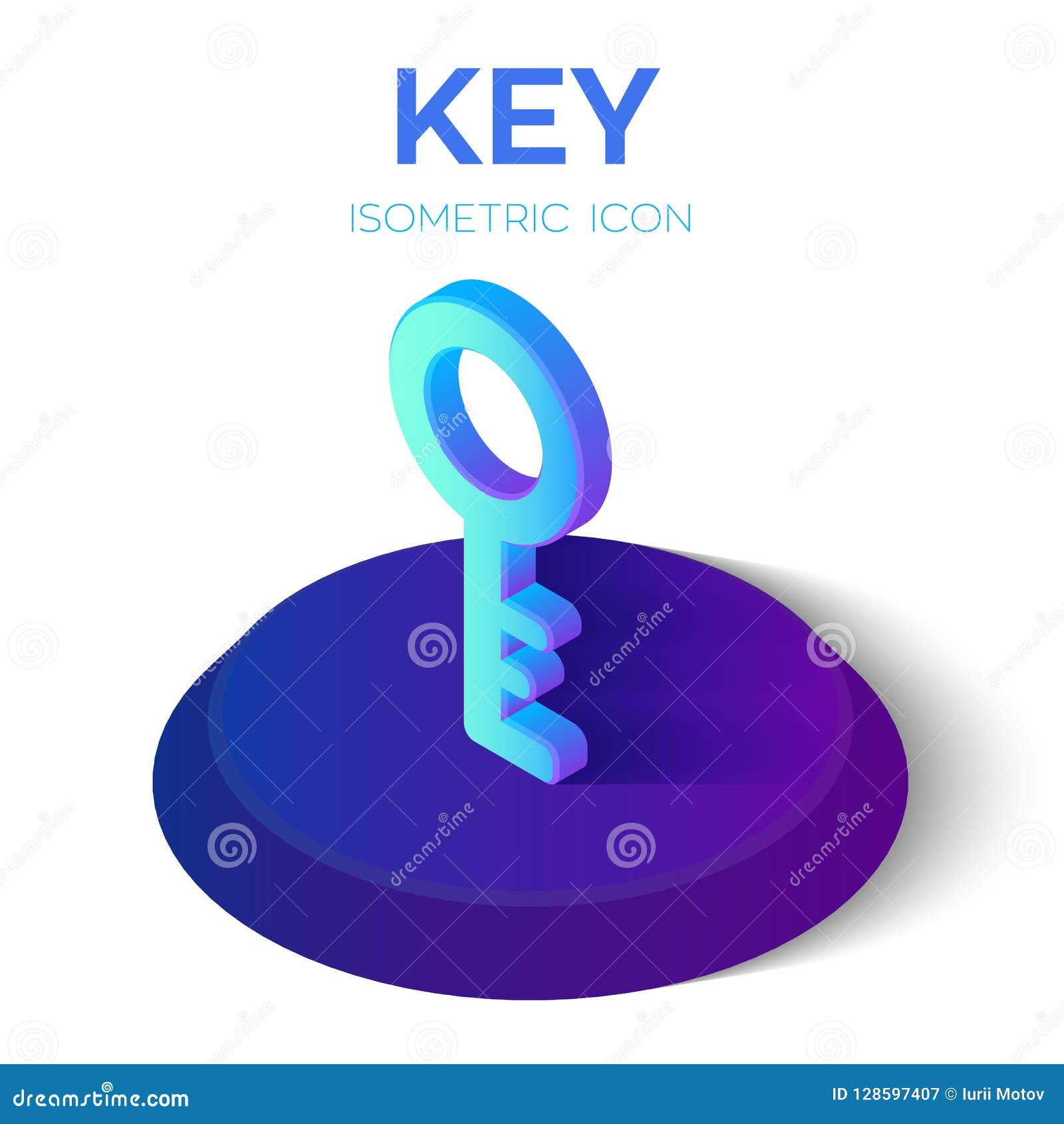 Key Isometric Icon. 3D Isometric Key Sign. Created for Mobile, Web ...