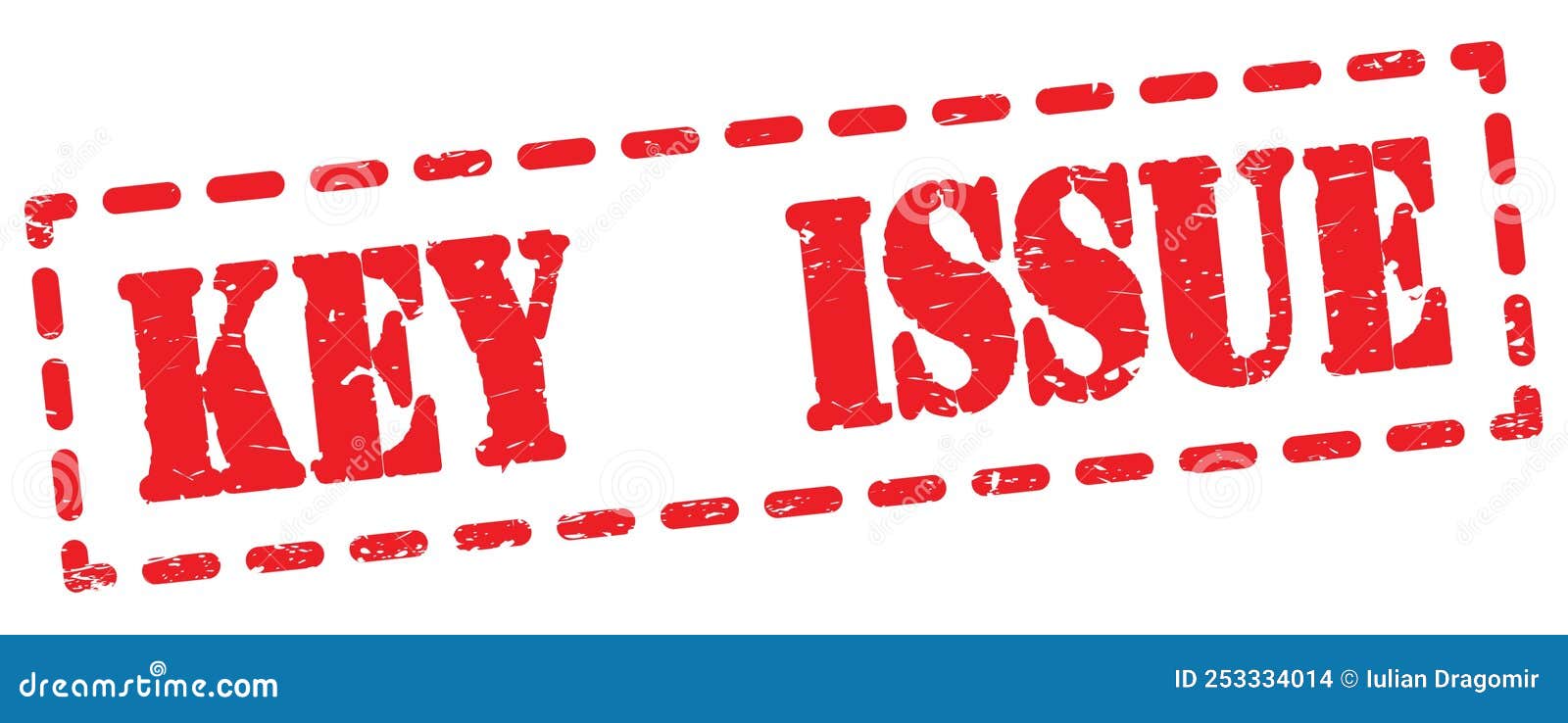 KEY ISSUE Text Written on Red Stamp Sign Stock Illustration ...