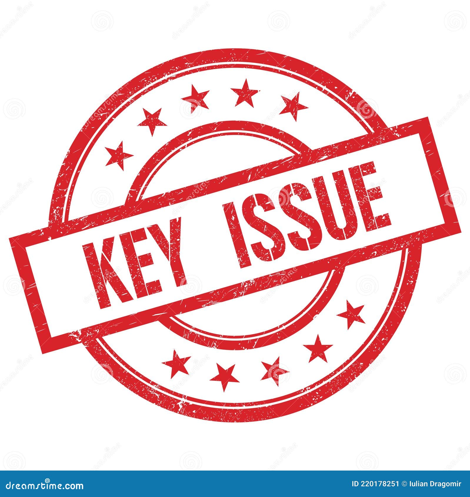 KEY ISSUE Text Written on Red Vintage Round Stamp Stock Illustration ...
