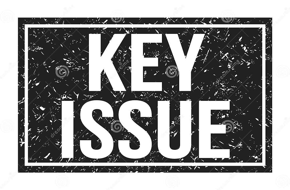 KEY ISSUE, Words on Black Rectangle Stamp Sign Stock Illustration ...
