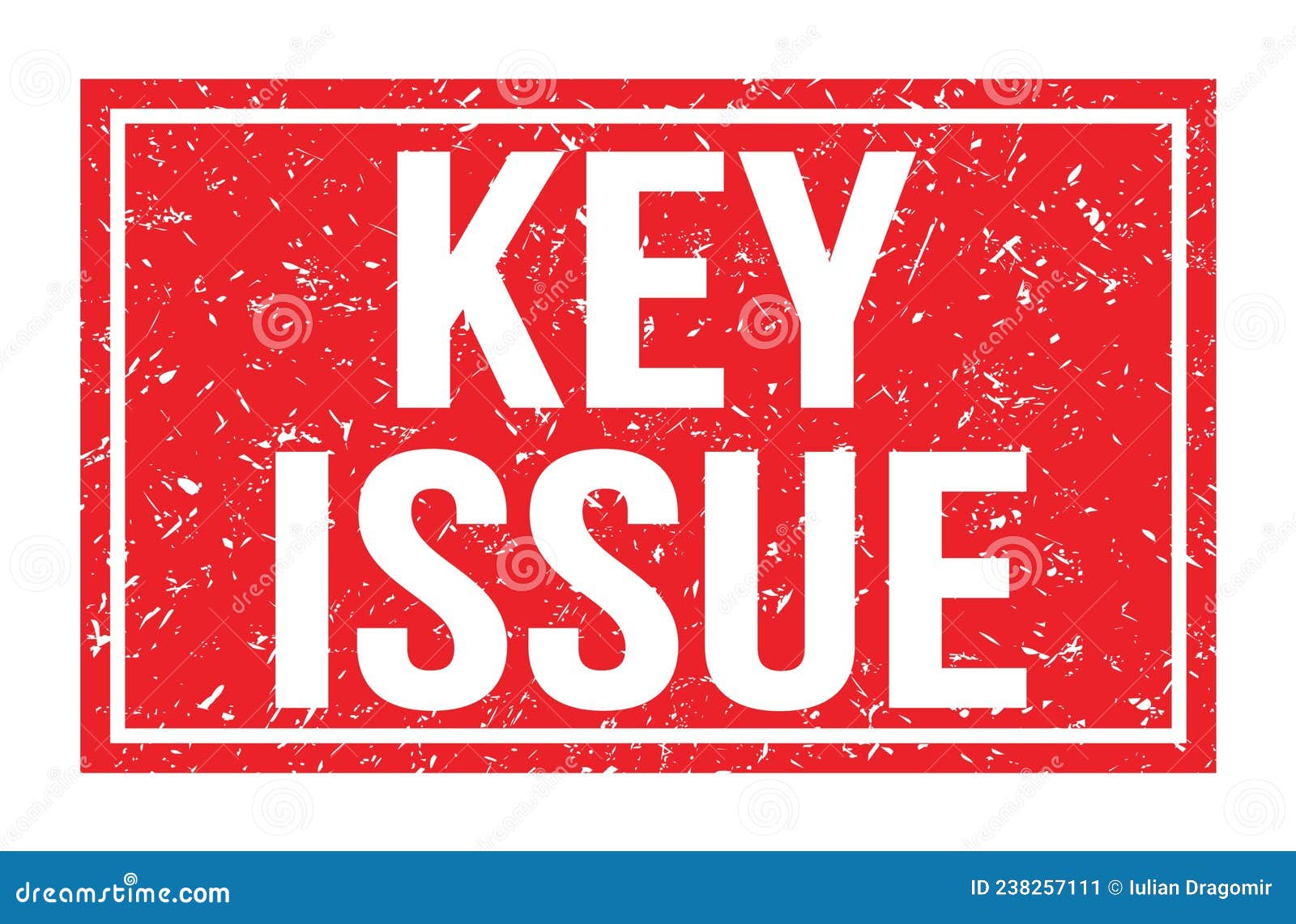 KEY ISSUE, Words on Red Rectangle Stamp Sign Stock Illustration ...