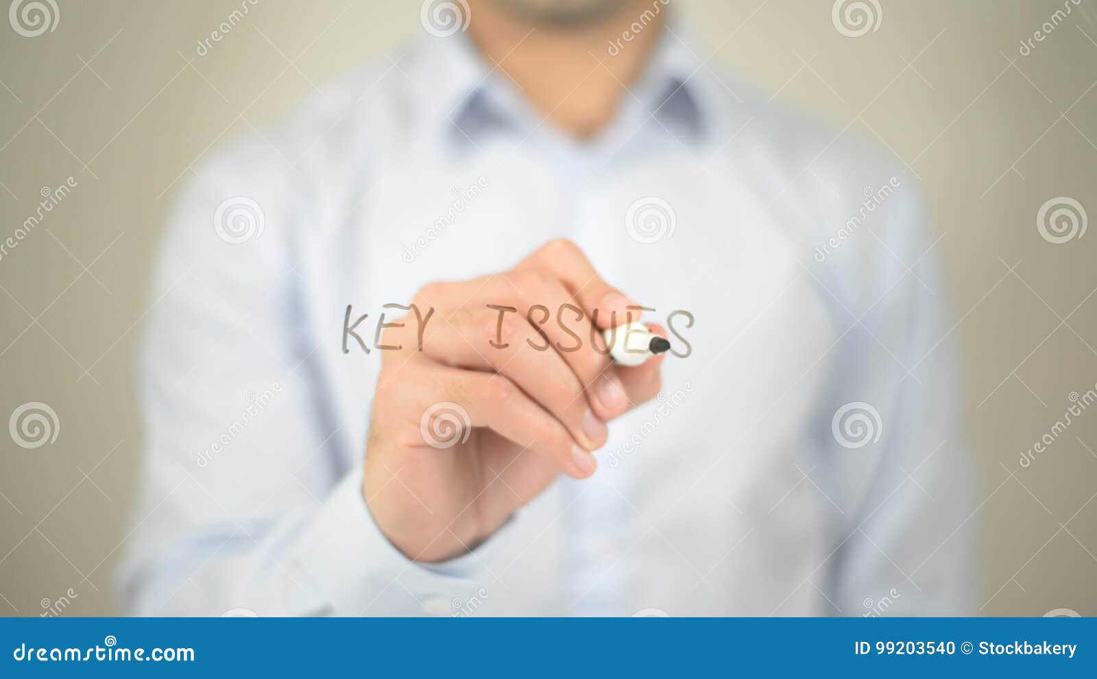 Key Issues , Man Writing on Transparent Screen Stock Photo - Image of ...