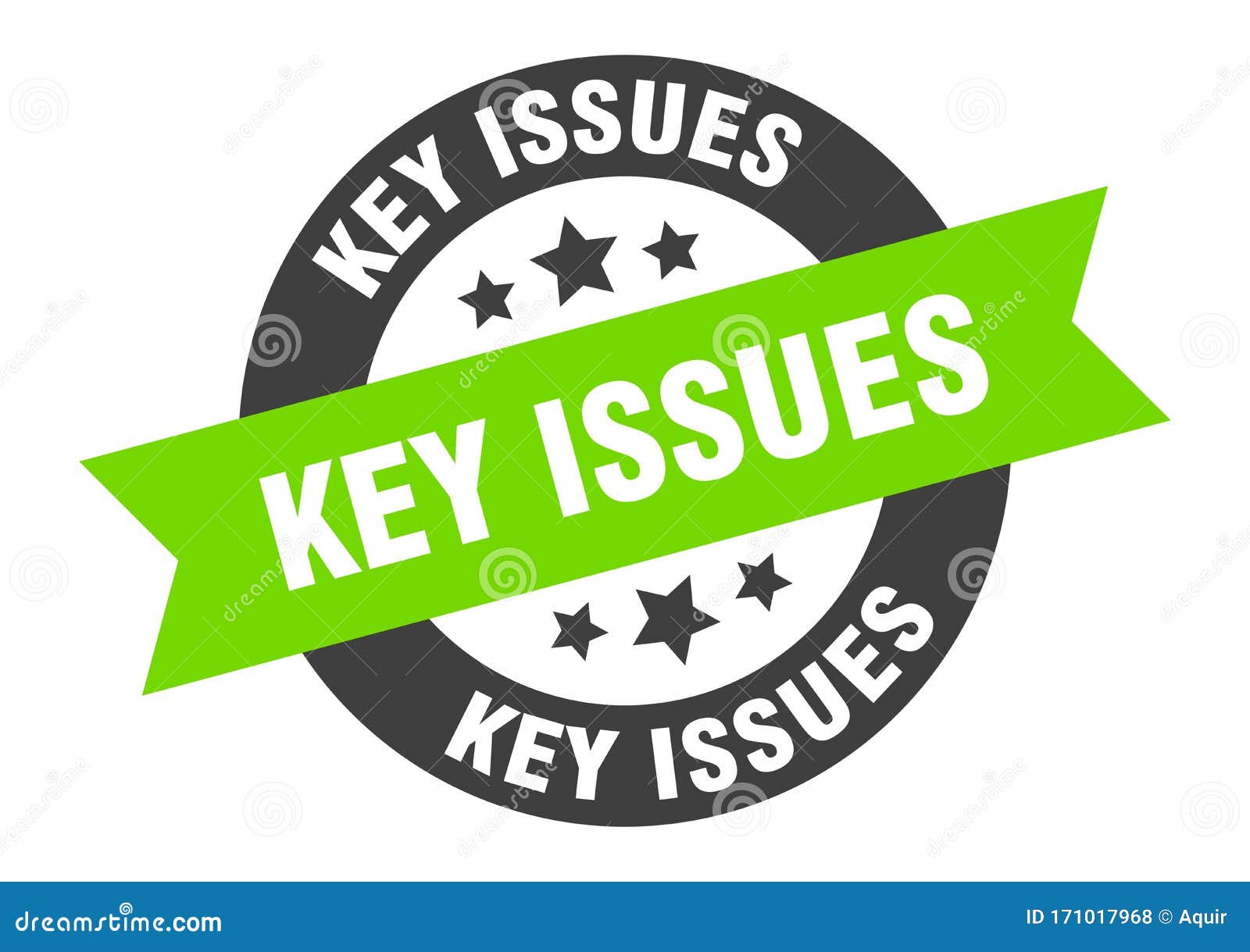 Key Issues Sign. Key Issues Round Ribbon Sticker Stock Vector ...