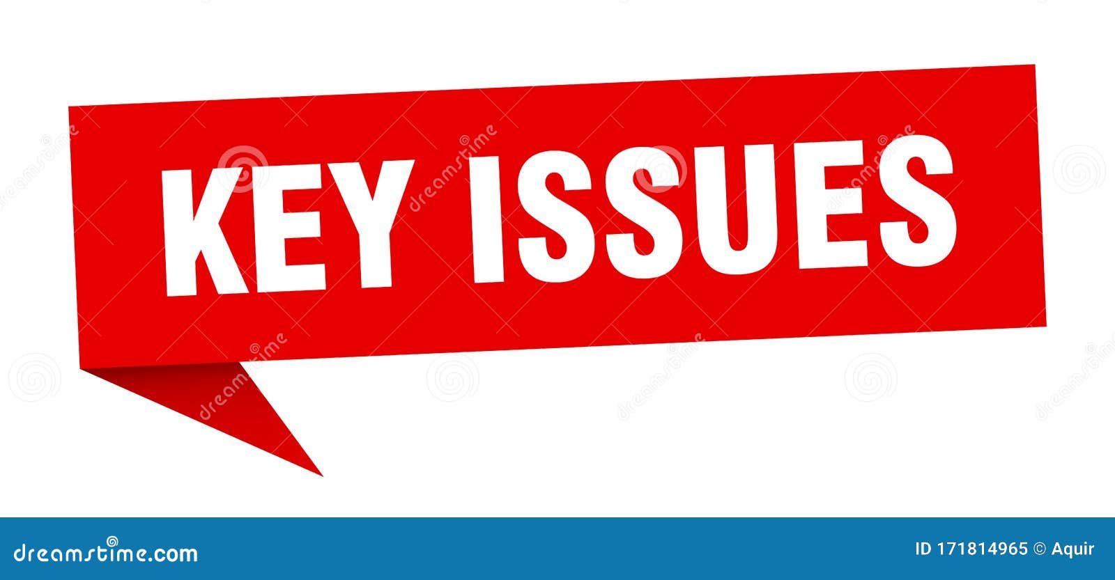 Key Issues Speech Bubble. Key Issues Ribbon Sign Stock Vector ...