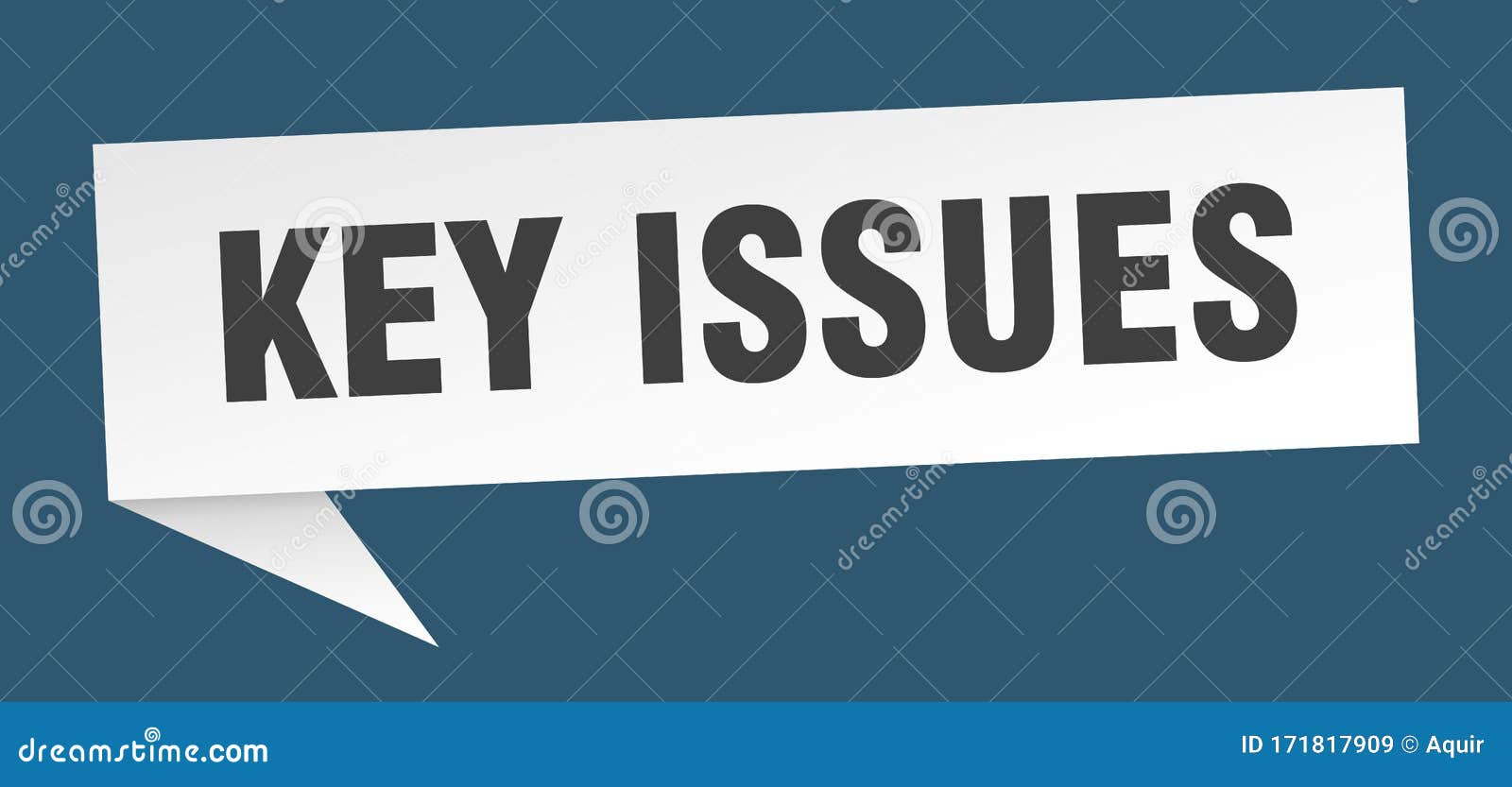 Key Issues Speech Bubble. Key Issues Ribbon Sign Stock Vector ...