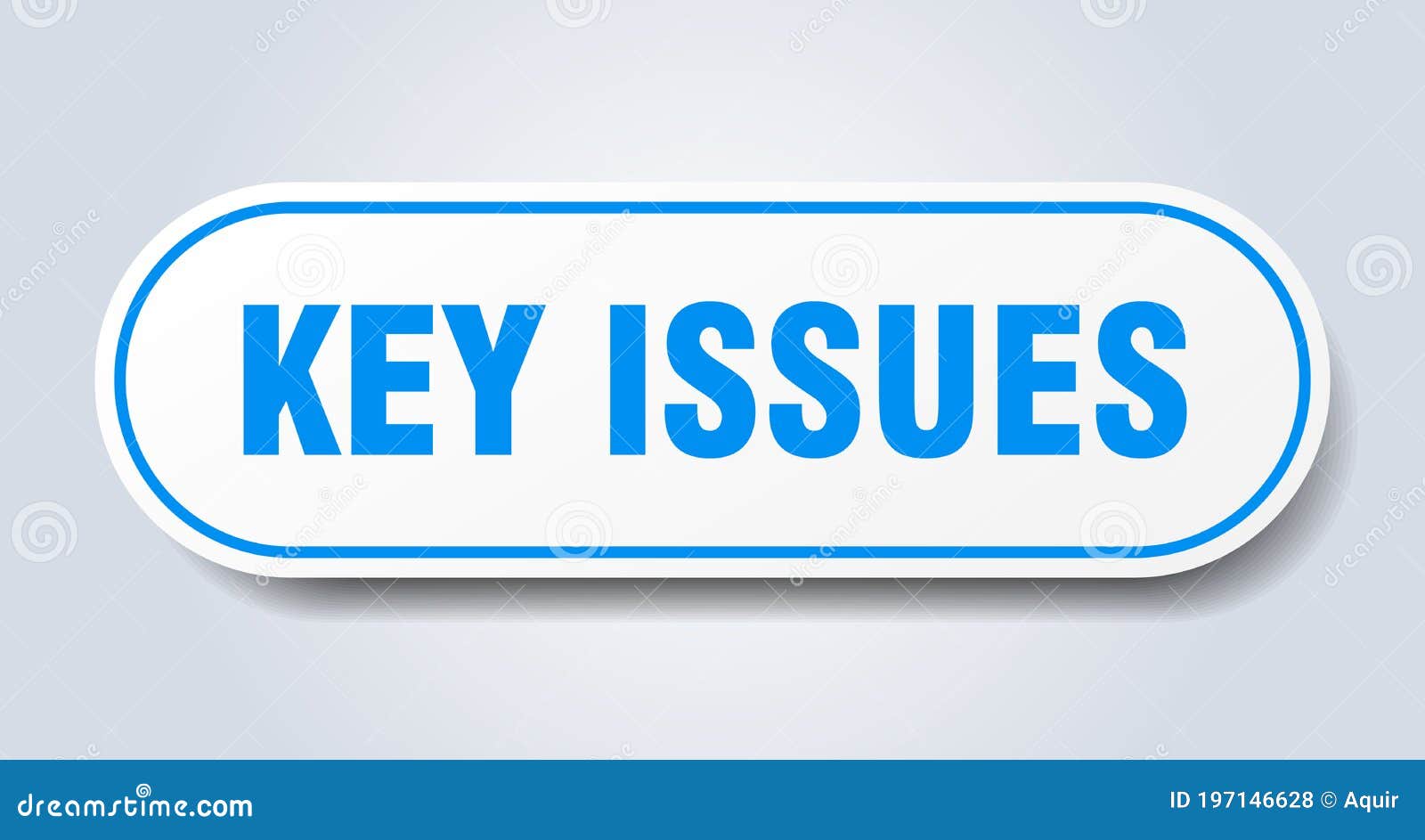 Key issues sticker. stock vector. Illustration of issues - 197146628