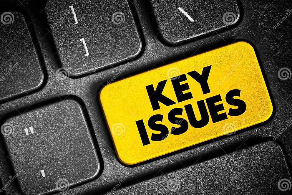 Key Issues Text Button on Keyboard, Concept Background Stock Photo ...