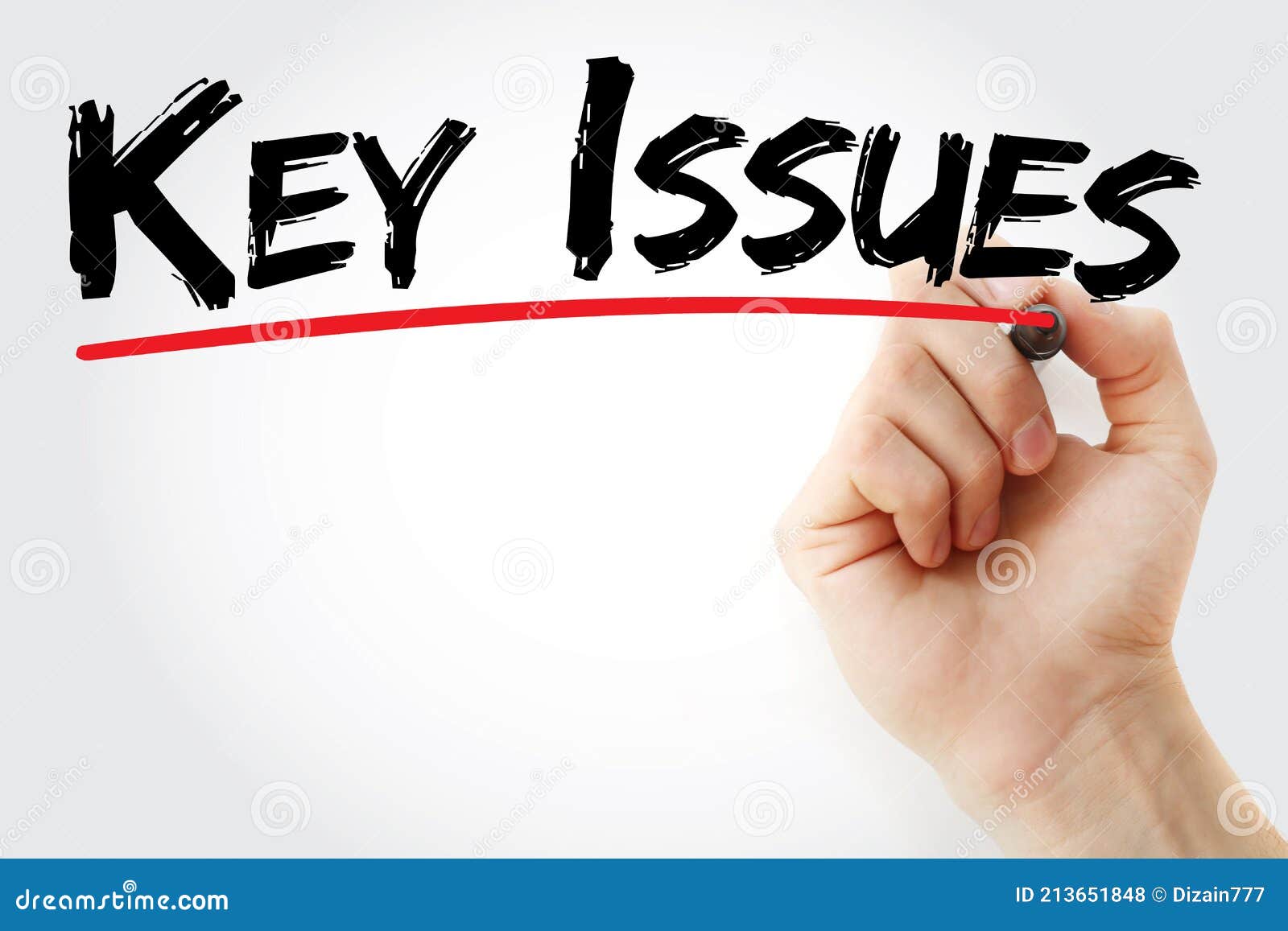 Key Issues Text with Marker, Business Concept Background Stock ...