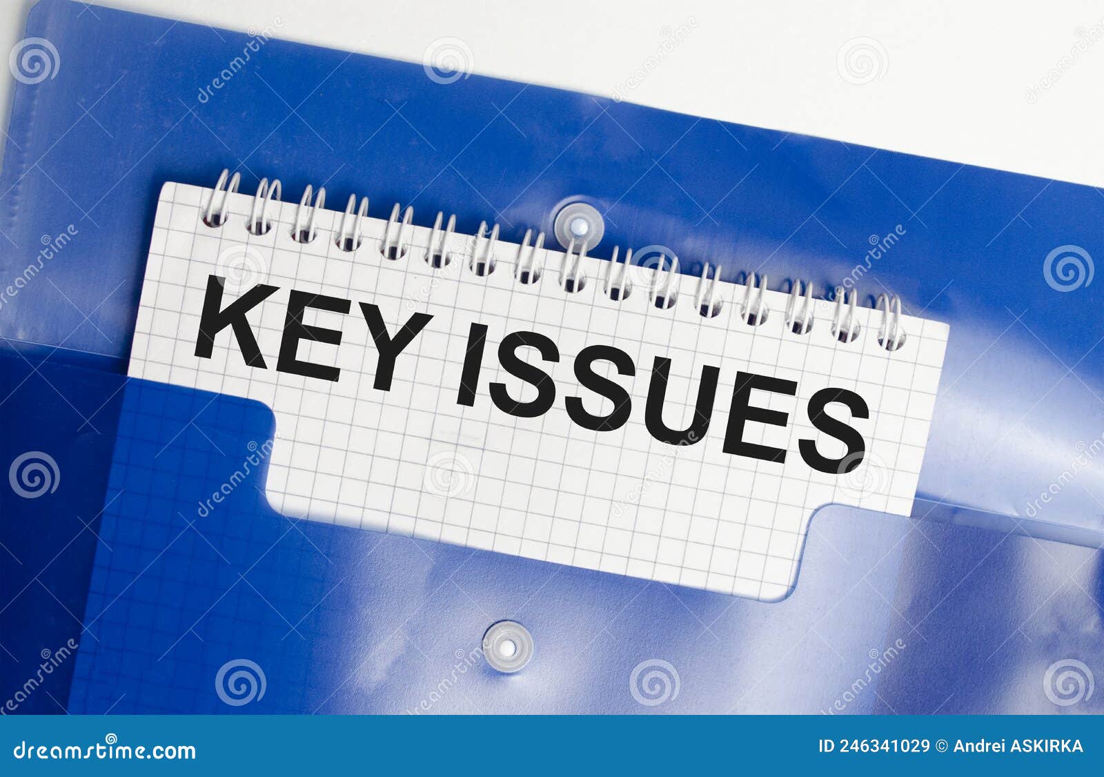 Key Issues Words on the Blue Folder Stock Image - Image of wisdom ...