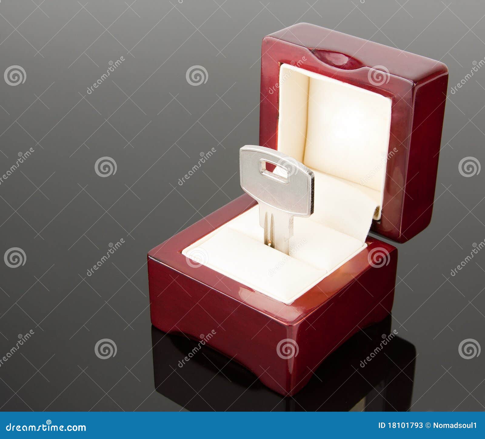A key in jewel box stock image. Image of selling, gift - 18101793