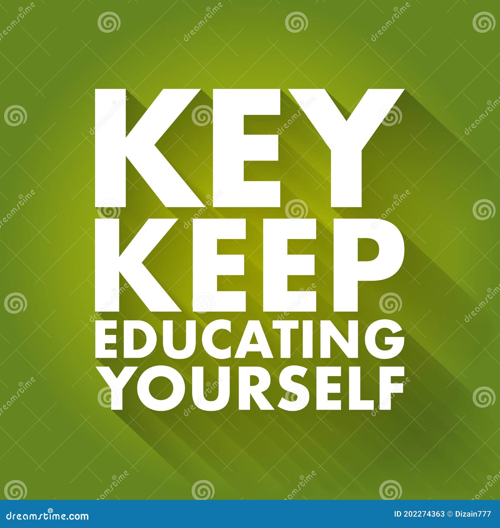 KEY - Keep Educating Yourself Acronym Concept Stock Illustration ...