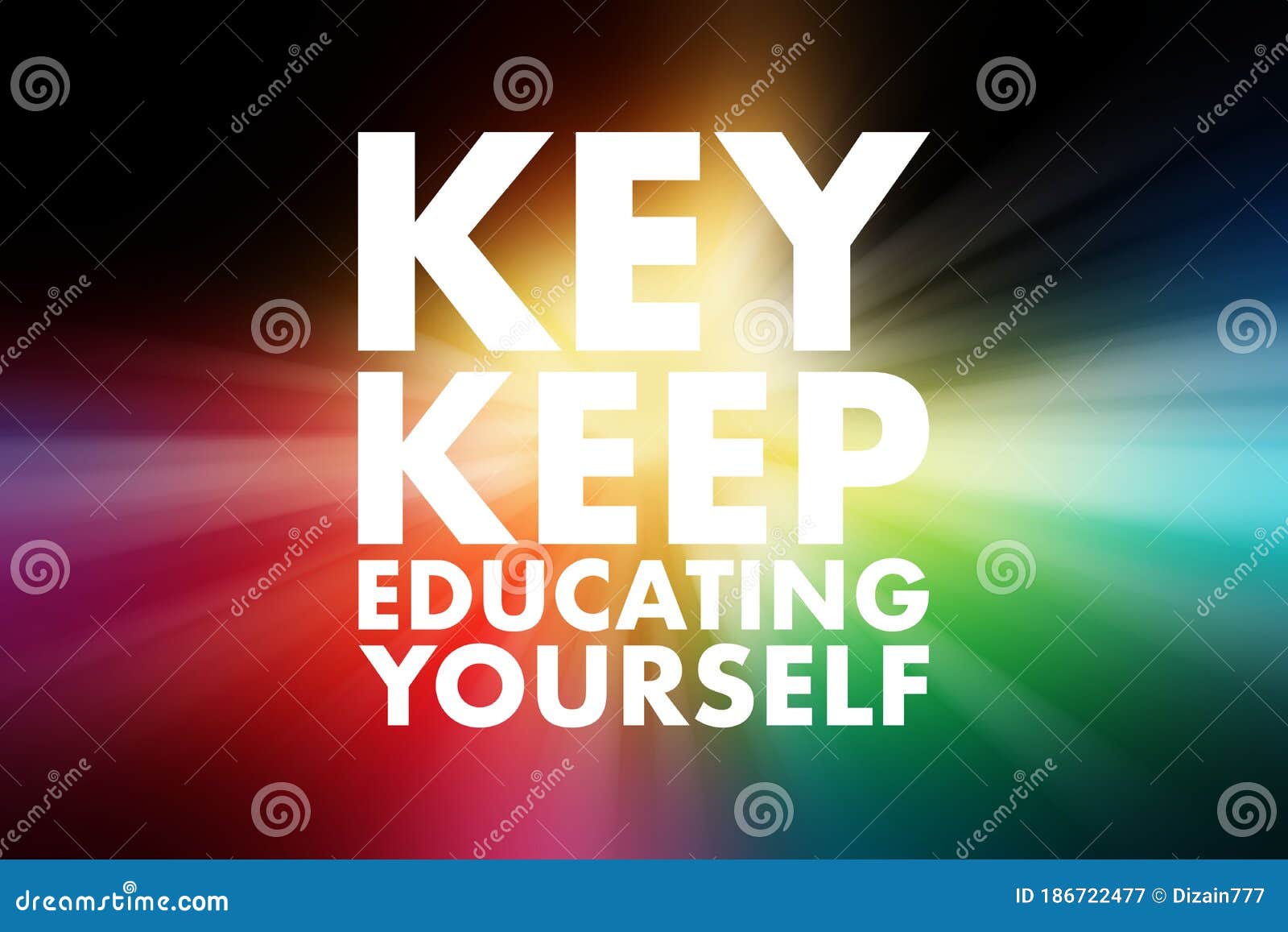 KEY - Keep Educating Yourself Acronym, Education Concept Background ...