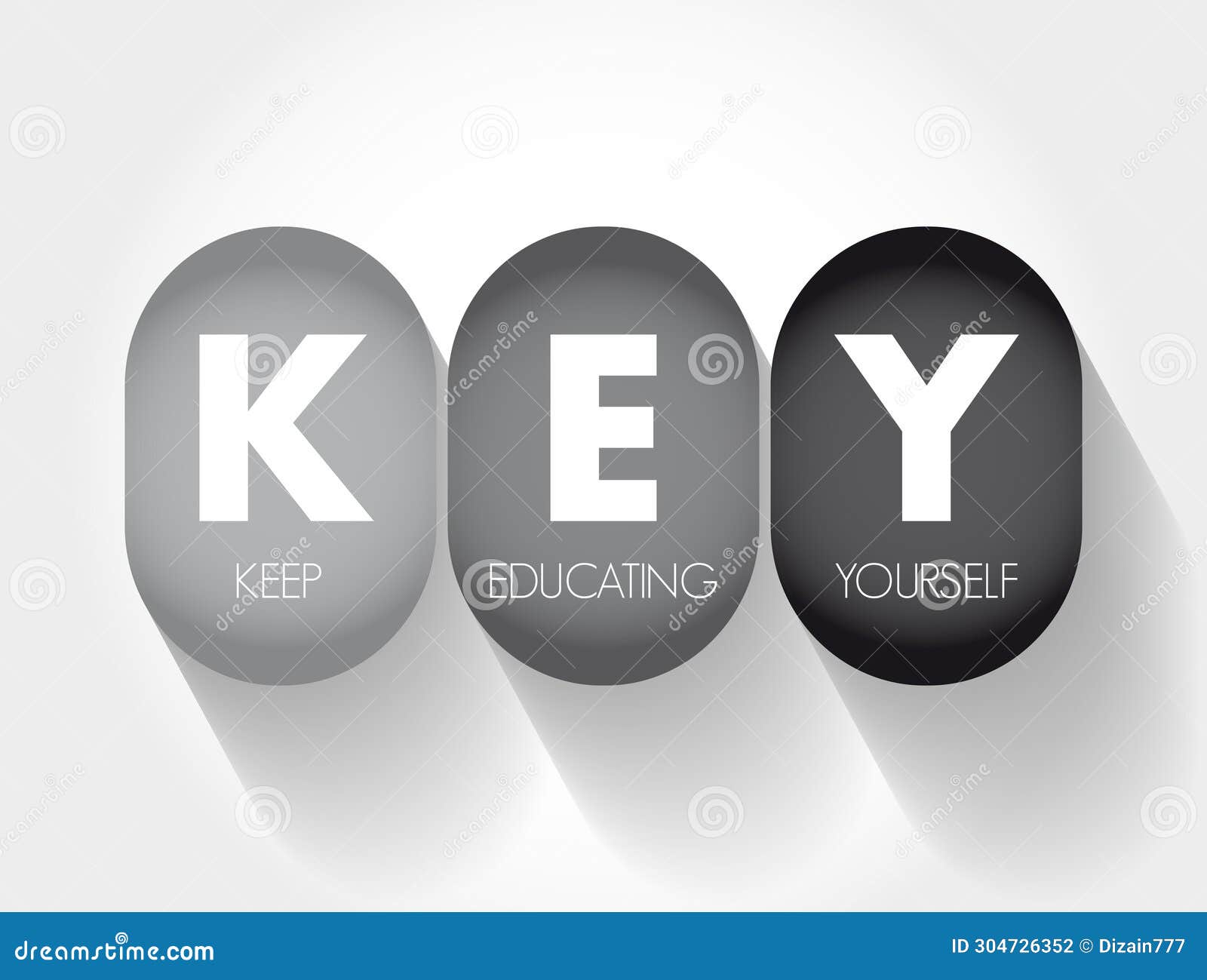 KEY - Keep Educating Yourself Acronym, Education Concept Background ...
